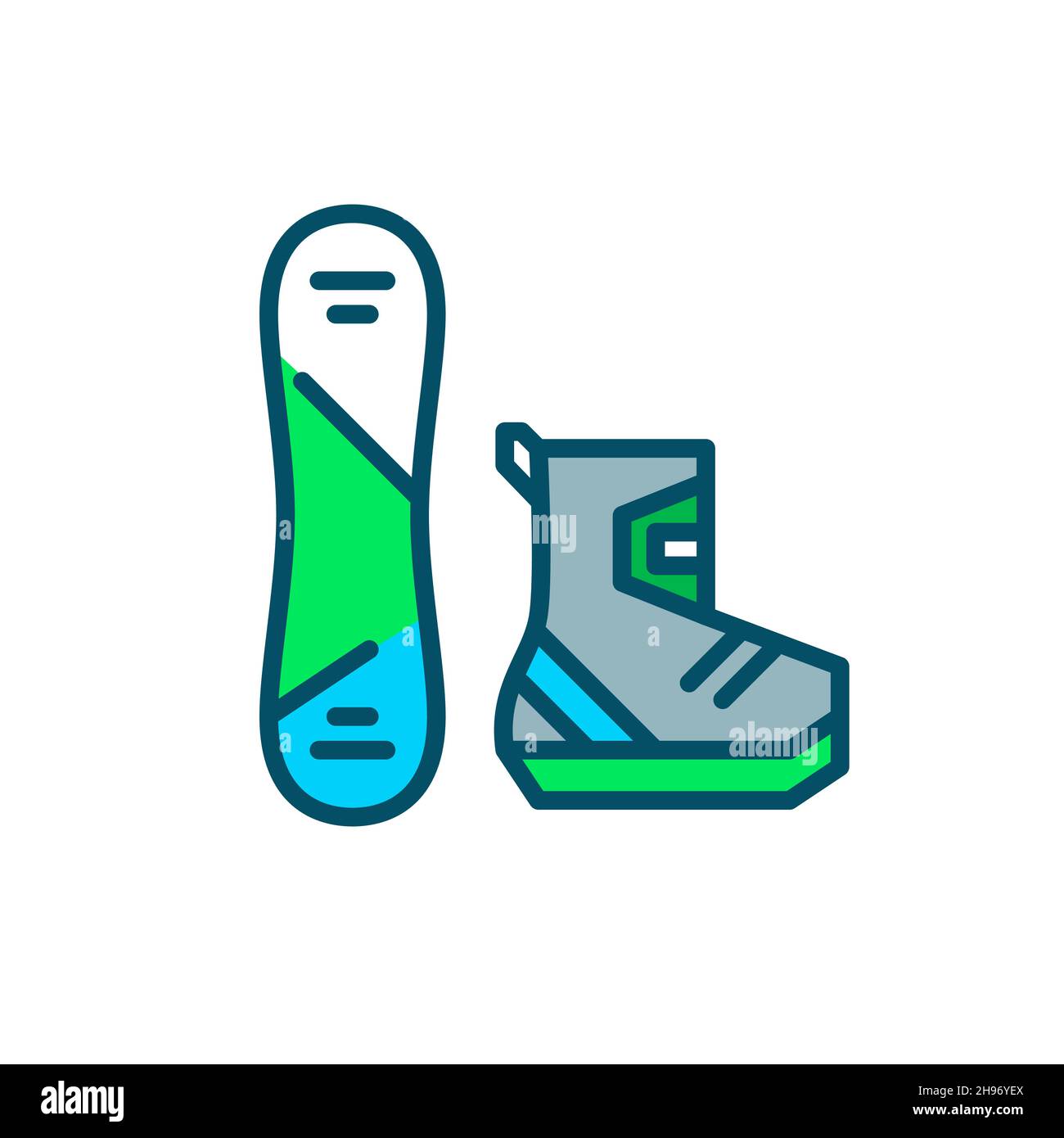 Snowboard and boots. Winter recreational extreme sport equipment. Pixel ...