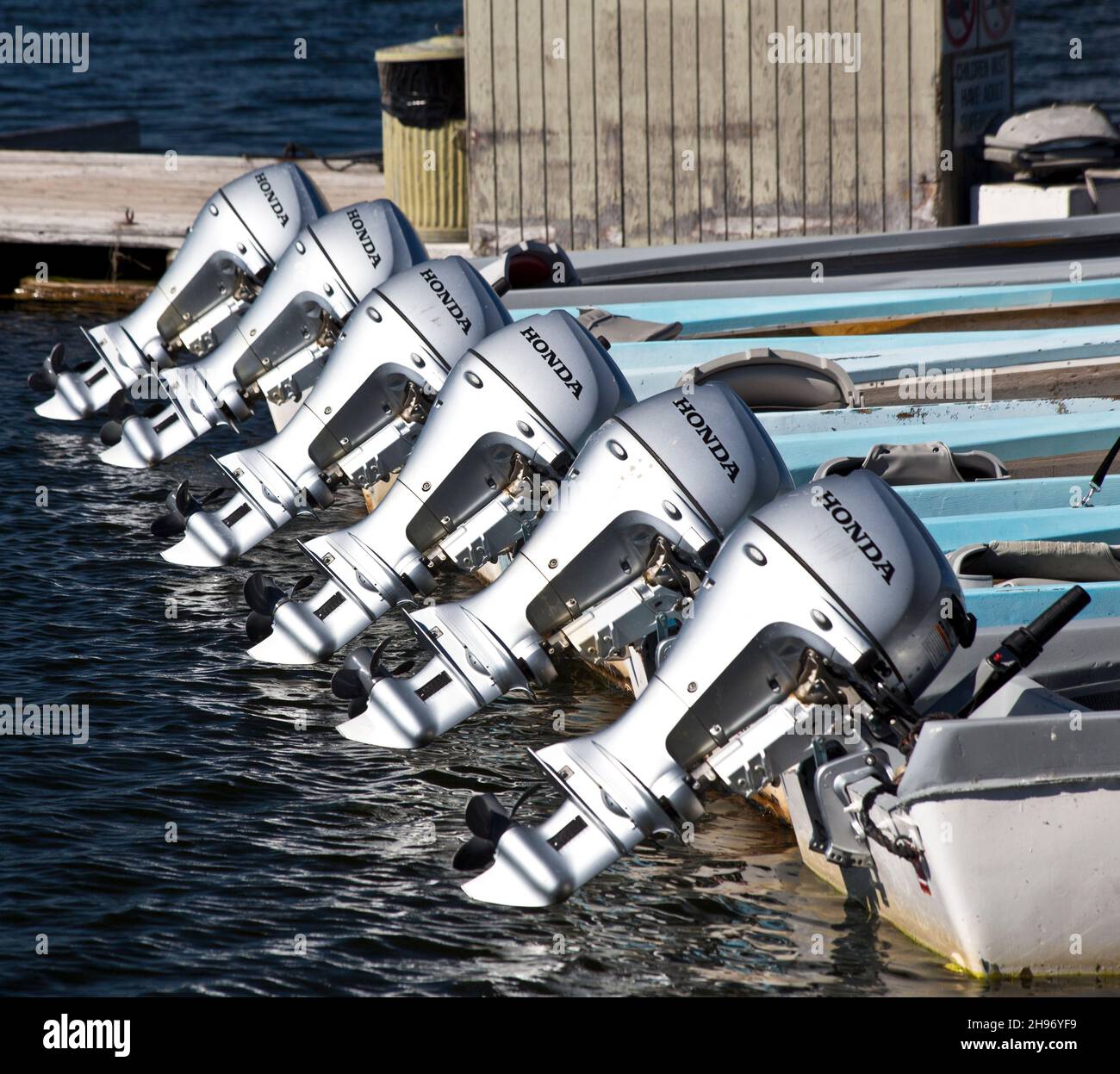 Boats at Crane Prairie Reservoir Oregon Stock Photo - Alamy