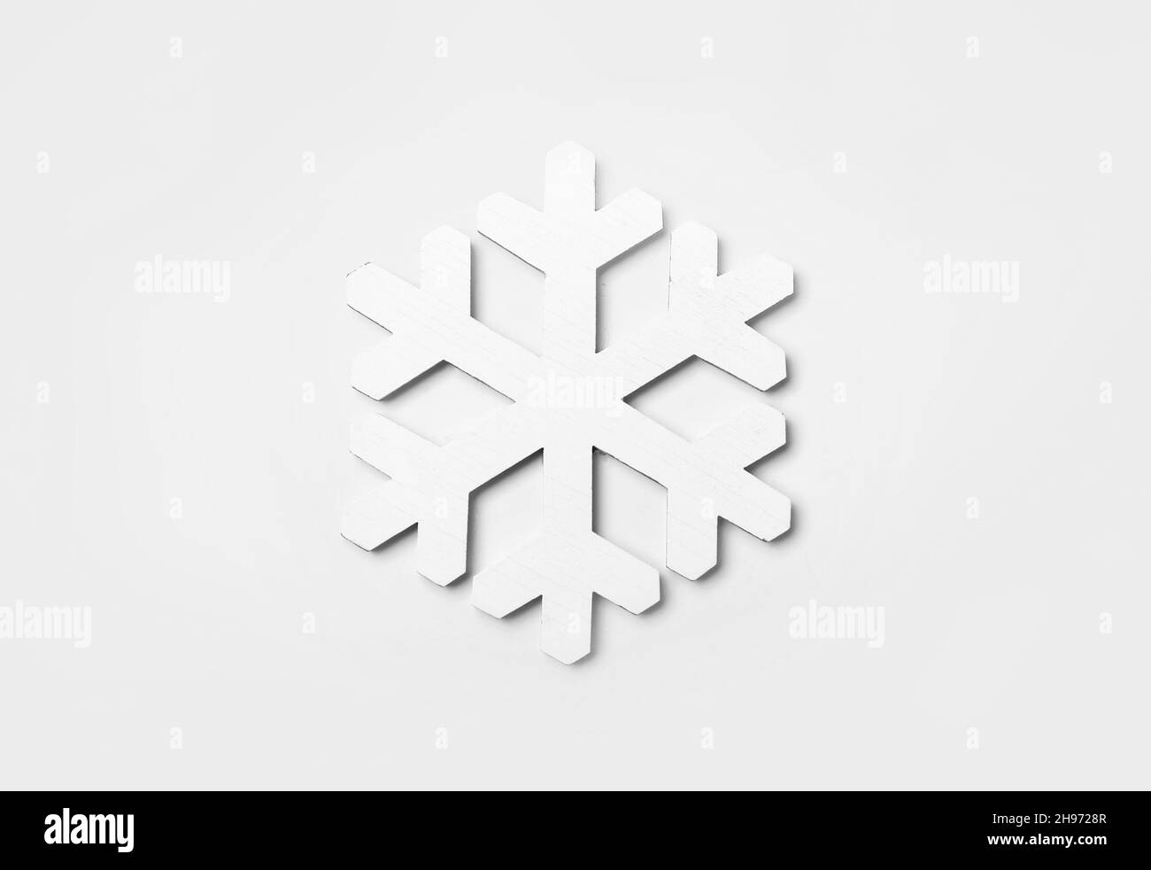 Beautiful snowflake on white background Stock Photo - Alamy