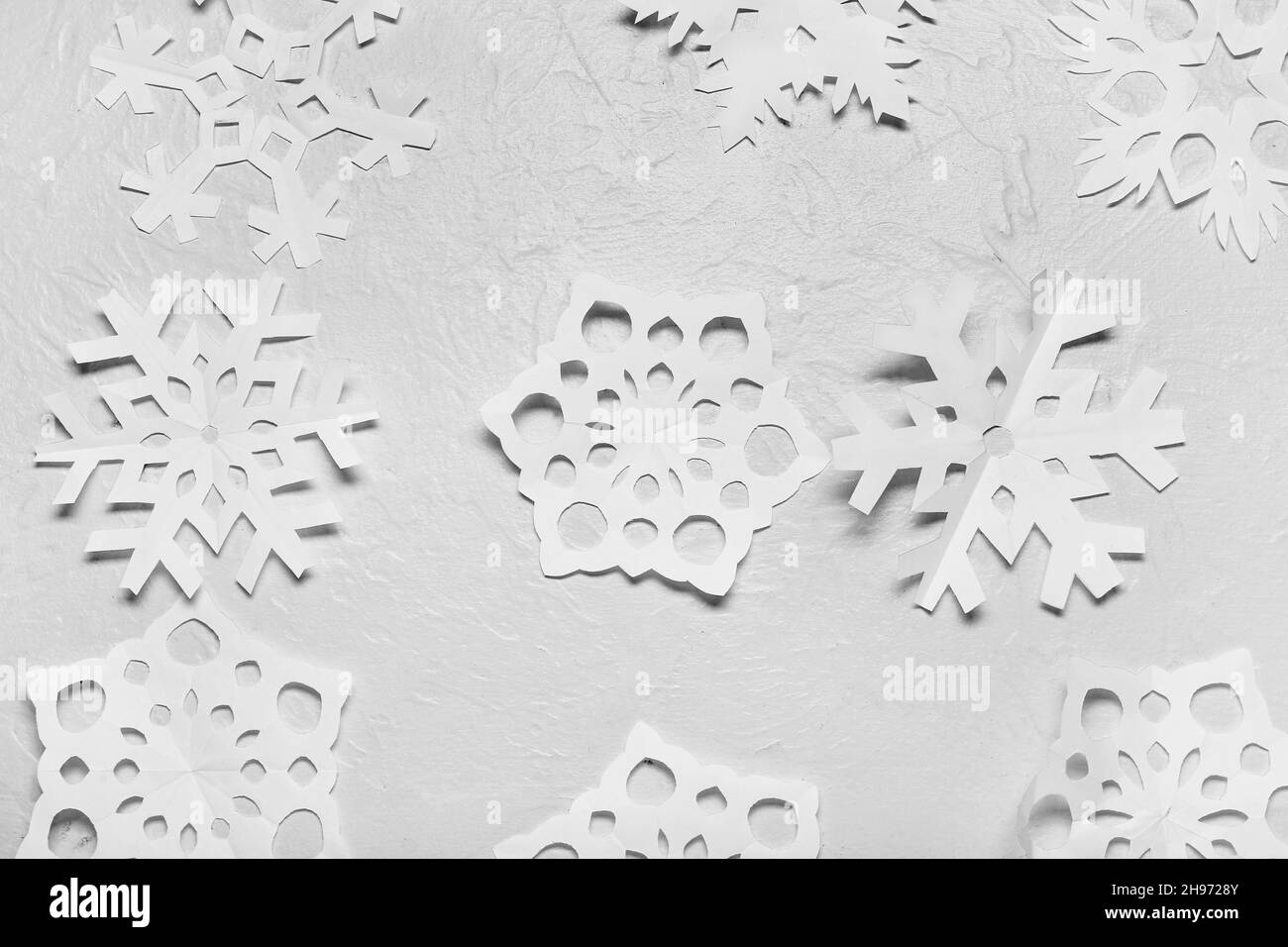 Design december snowflakes Black and White Stock Photos & Images - Alamy