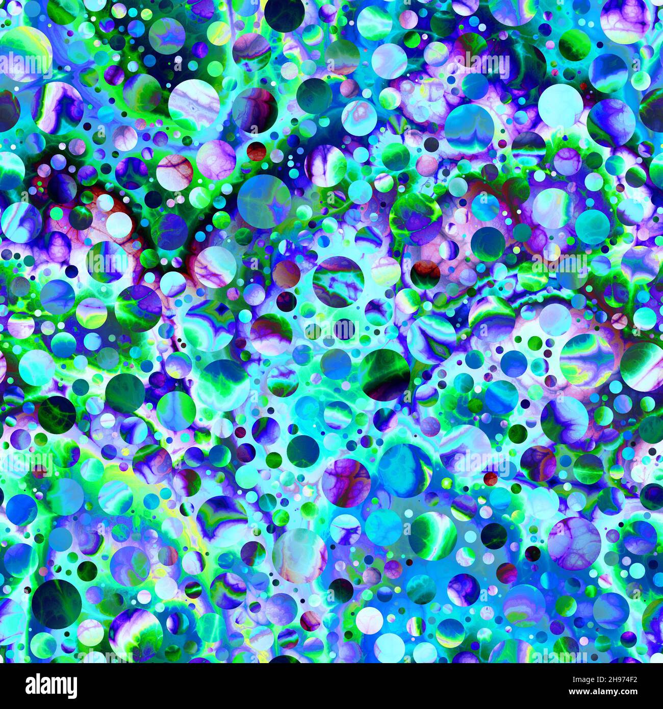Seamless pattern of marbled orbs that gives a dreamy fantasy mysterious ...