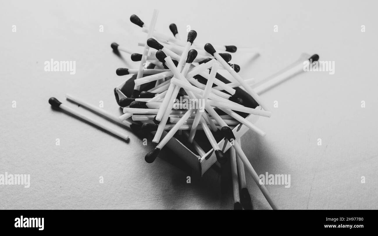 Wood on fire close Black and White Stock Photos & Images - Alamy