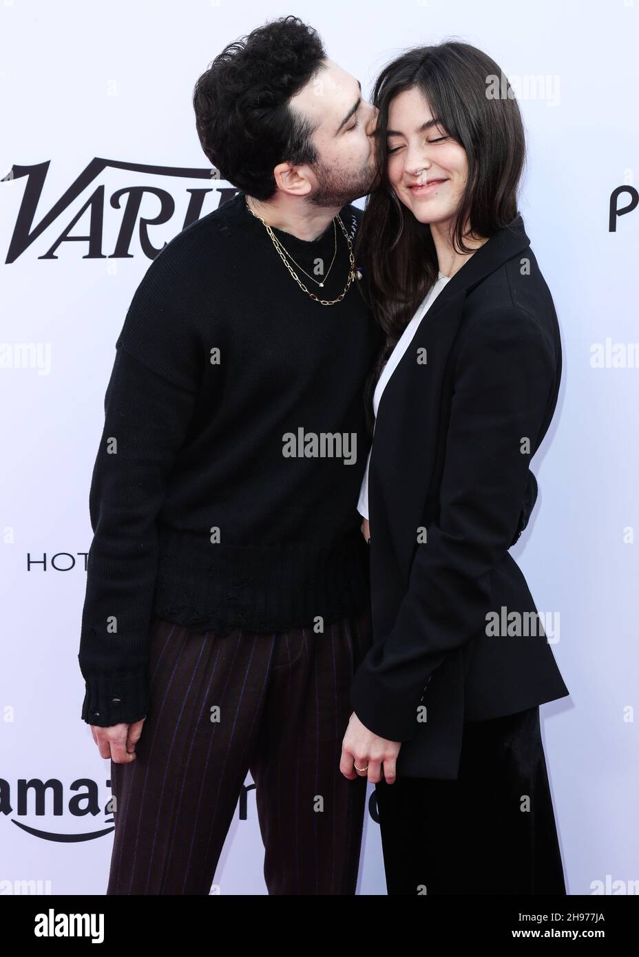 LOS ANGELES, CALIFORNIA, USA - DECEMBER 04: Songwriter/producer Blake Slatkin and Gracie Abrams ...