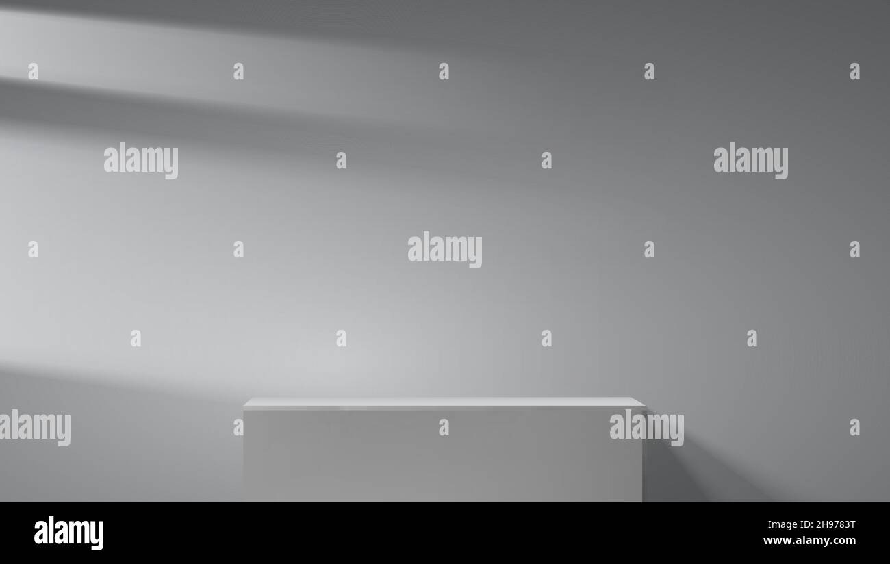 Grayscale studio background with light from window Stock Vector Image ...