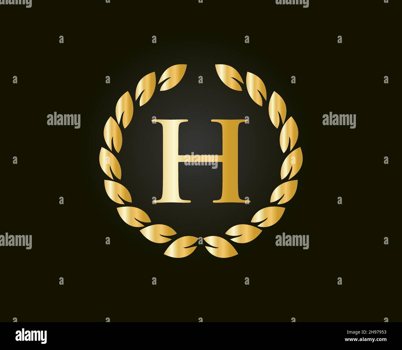 Monogram H logo with Luxurious Concept. H Luxury Logo template in ...