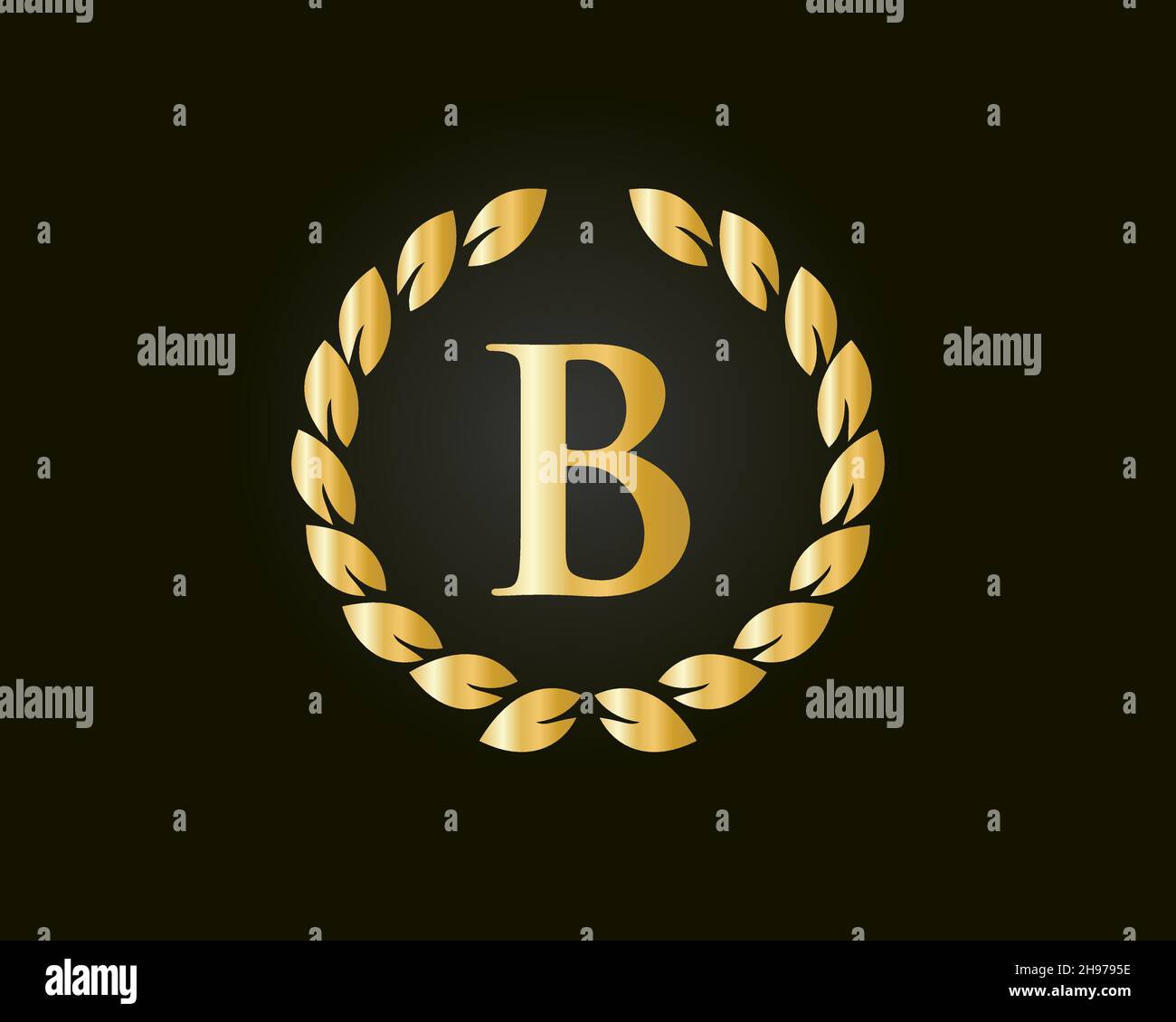 Initial letter B with Luxurious Concept. B Luxury Logo template in ...