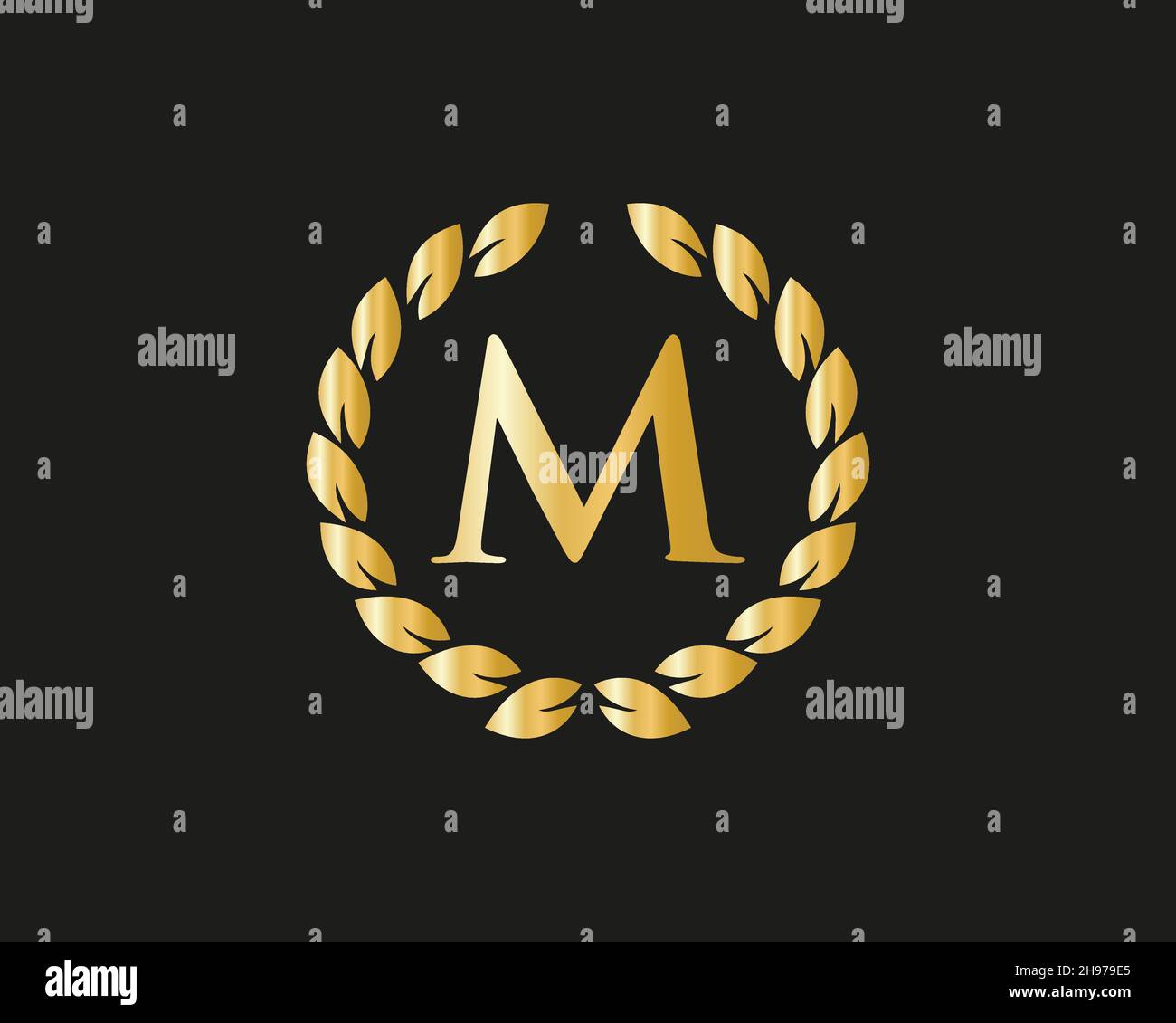 Modern M logo with Luxurious Concept. M Luxury Logo template in vector ...