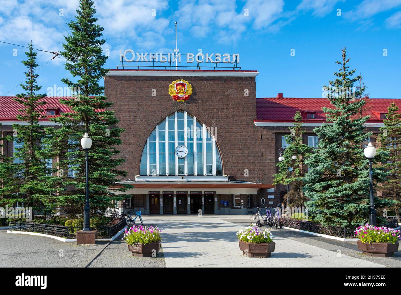 Kaliningrad, the historical building of the Southern Railway station ...