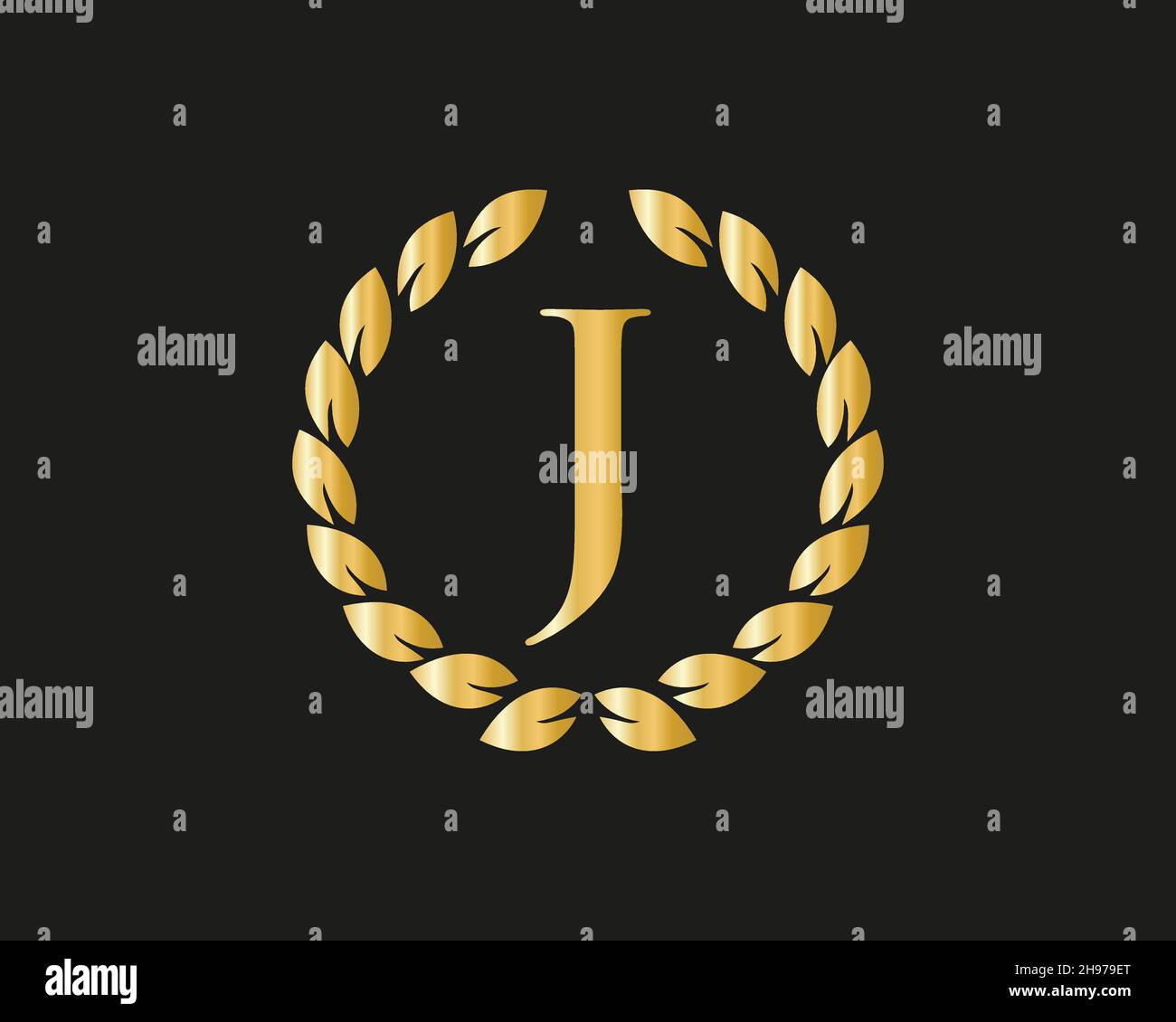 Initial Monogram J logo with Luxurious Concept. J Luxury Logo template ...