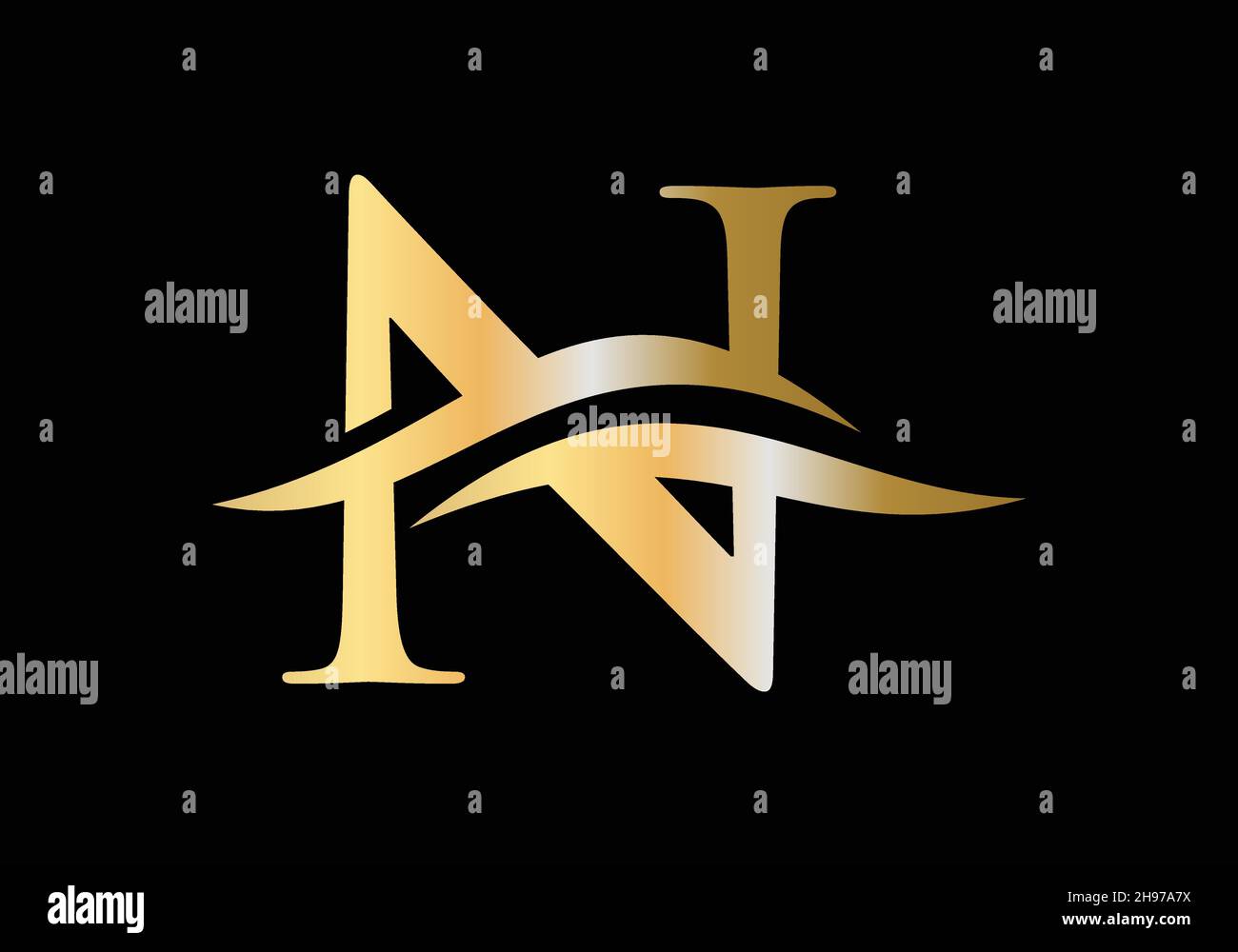 N letter logo with luxury concept. Modern N Logo Design for business ...