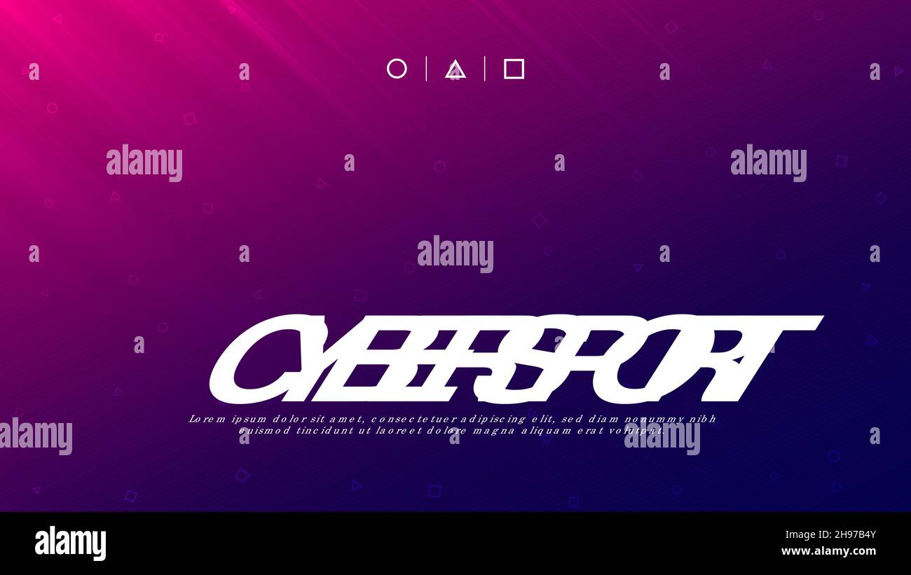 Cyber Sport banner, Esports abstract background. Video games. Pink ...