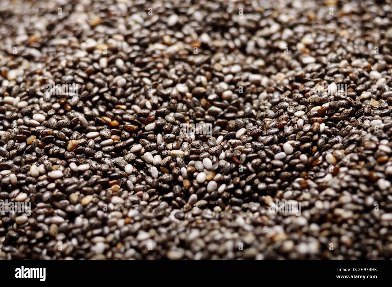 Natural raw healthy organic Chia seeds closeup Stock Photo - Alamy