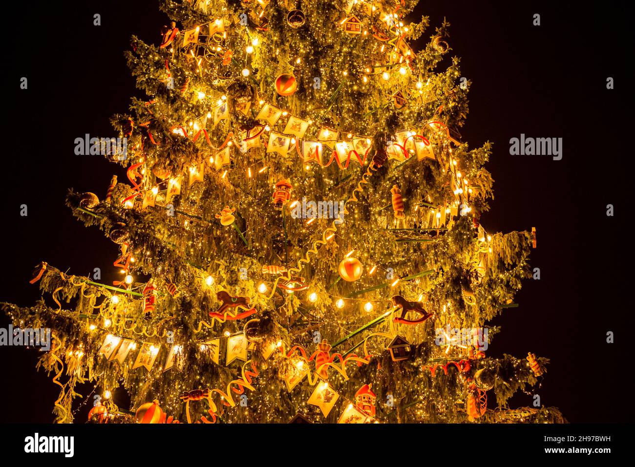 Saint-Petersburg, Russia - December 19, 2020: Christmas tree with ...