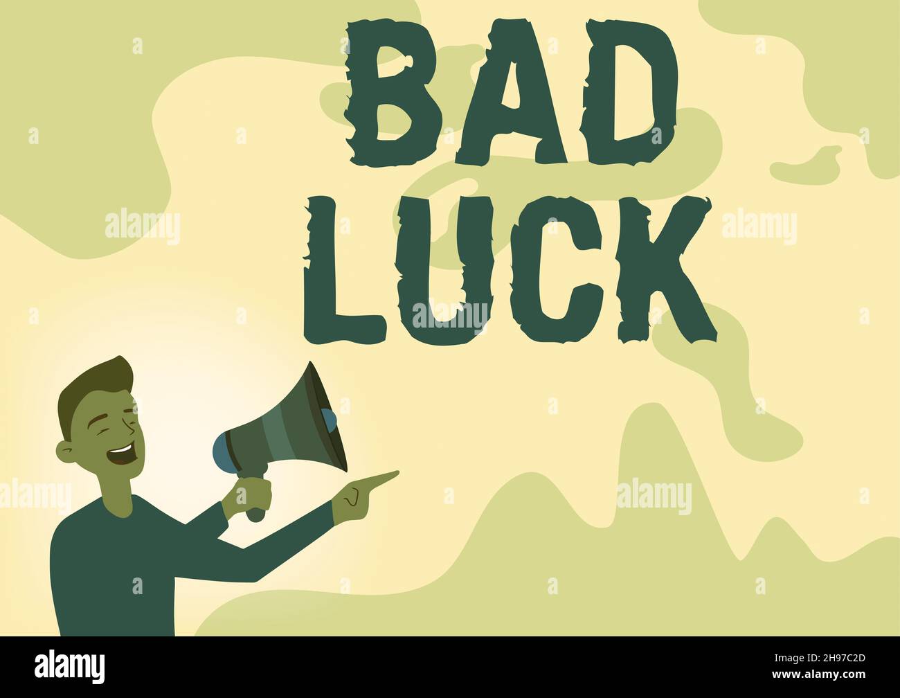 Hand writing sign Bad Luck. Business idea an unfortunate state ...