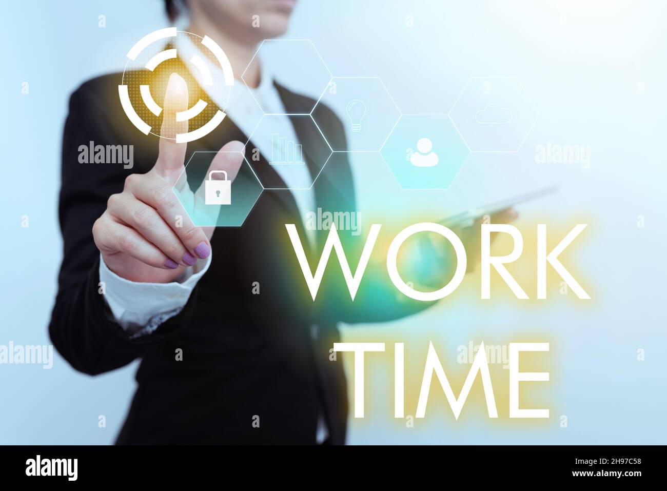 Handwriting text Work Time. Word Written on period starts when ...