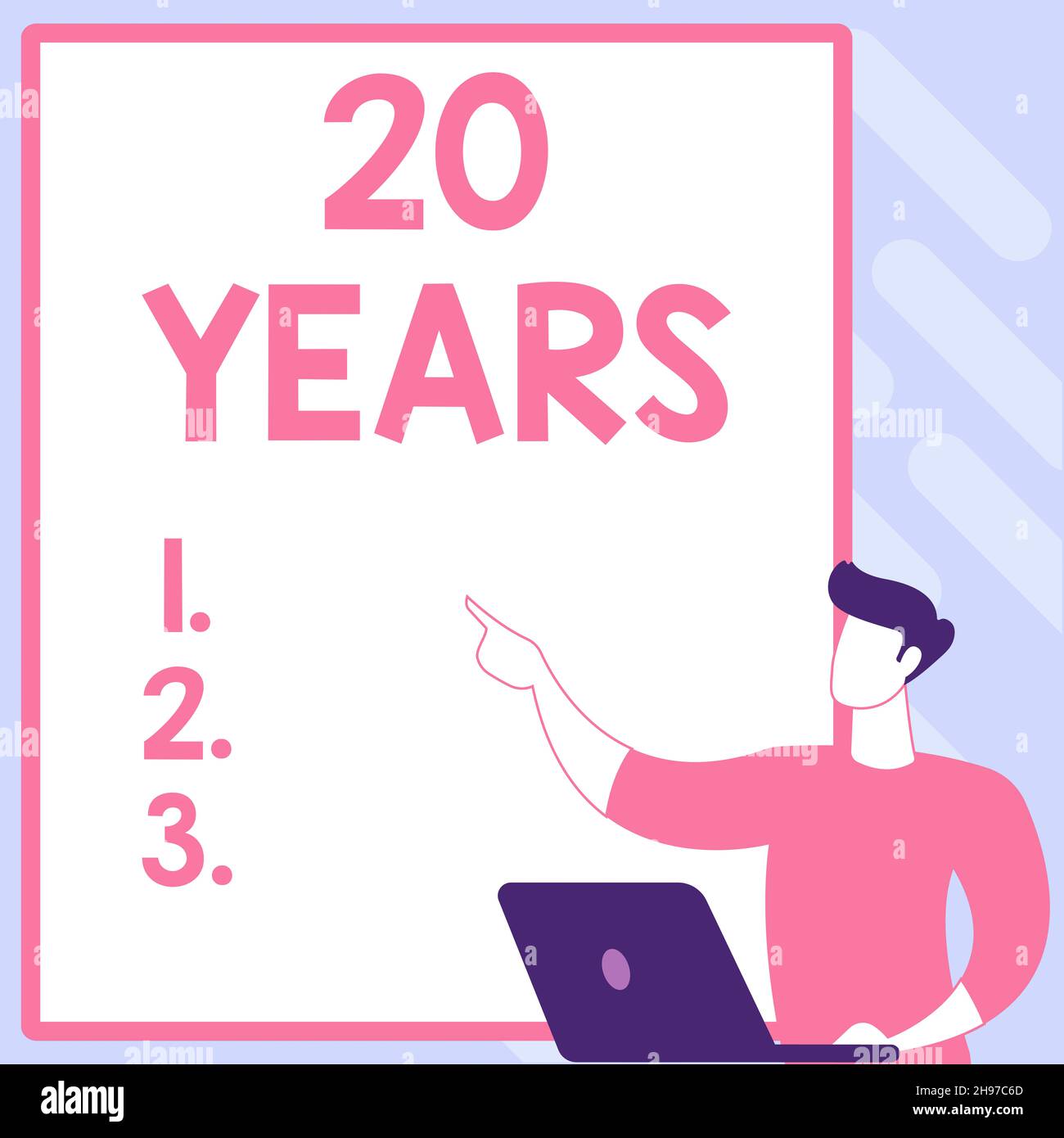 Hand writing sign 20 Years. Business overview Remembering or honoring ...