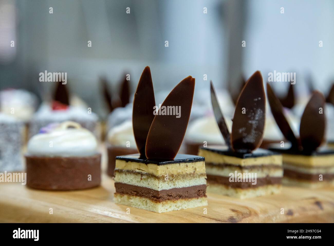 A close-up shot of delicious fancy pastry on a plate Stock Photo - Alamy