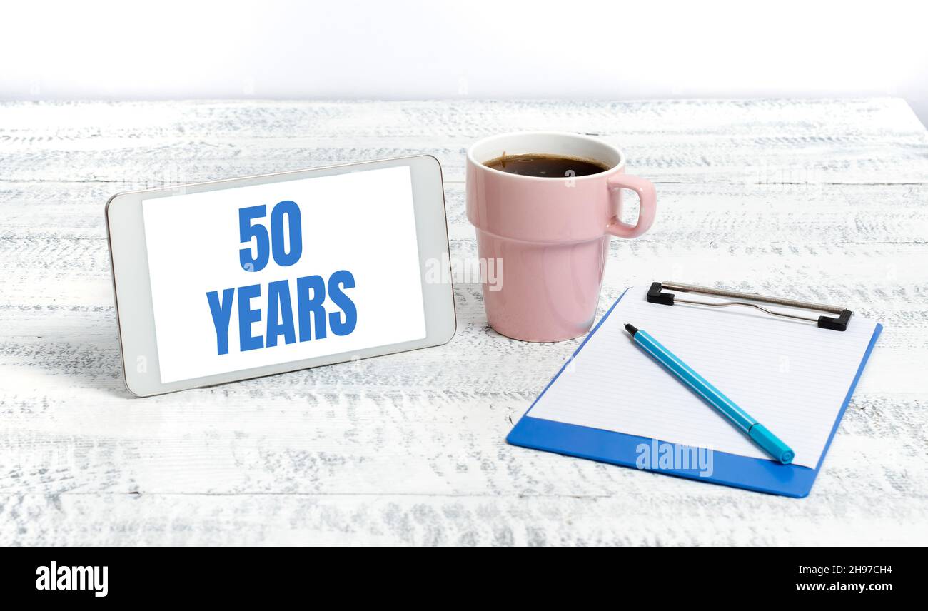 Text caption presenting 50 Years. Business concept Honoring Ruby ...