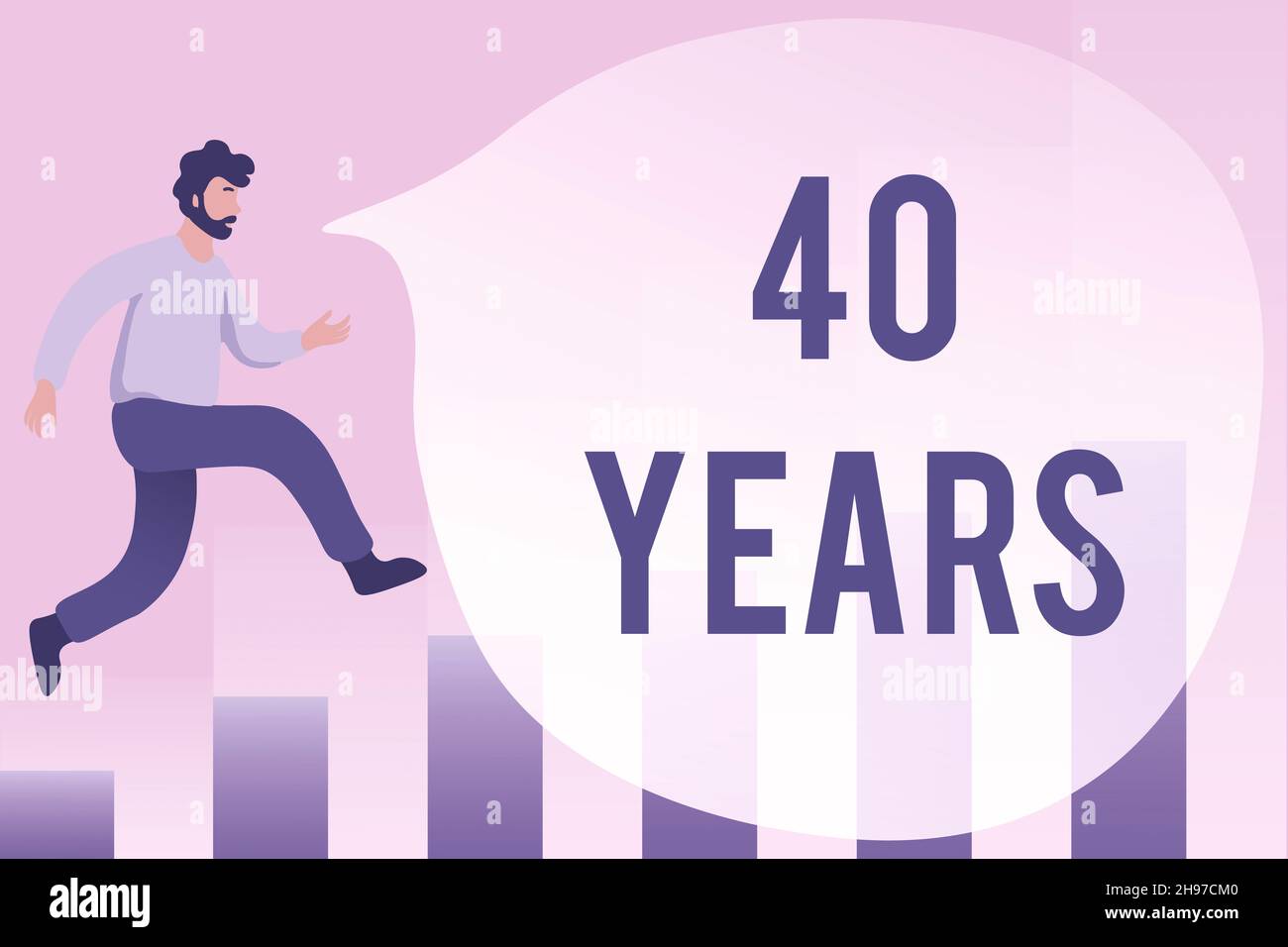 Sign displaying 40 Years. Internet Concept Remembering or honoring ...