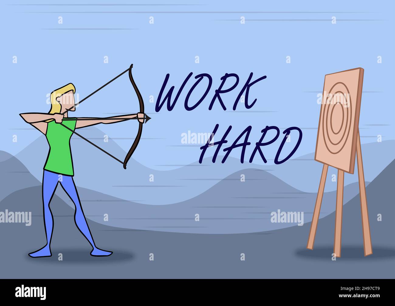 Inspiration showing sign Work Hard. Business concept Laboring that puts ...