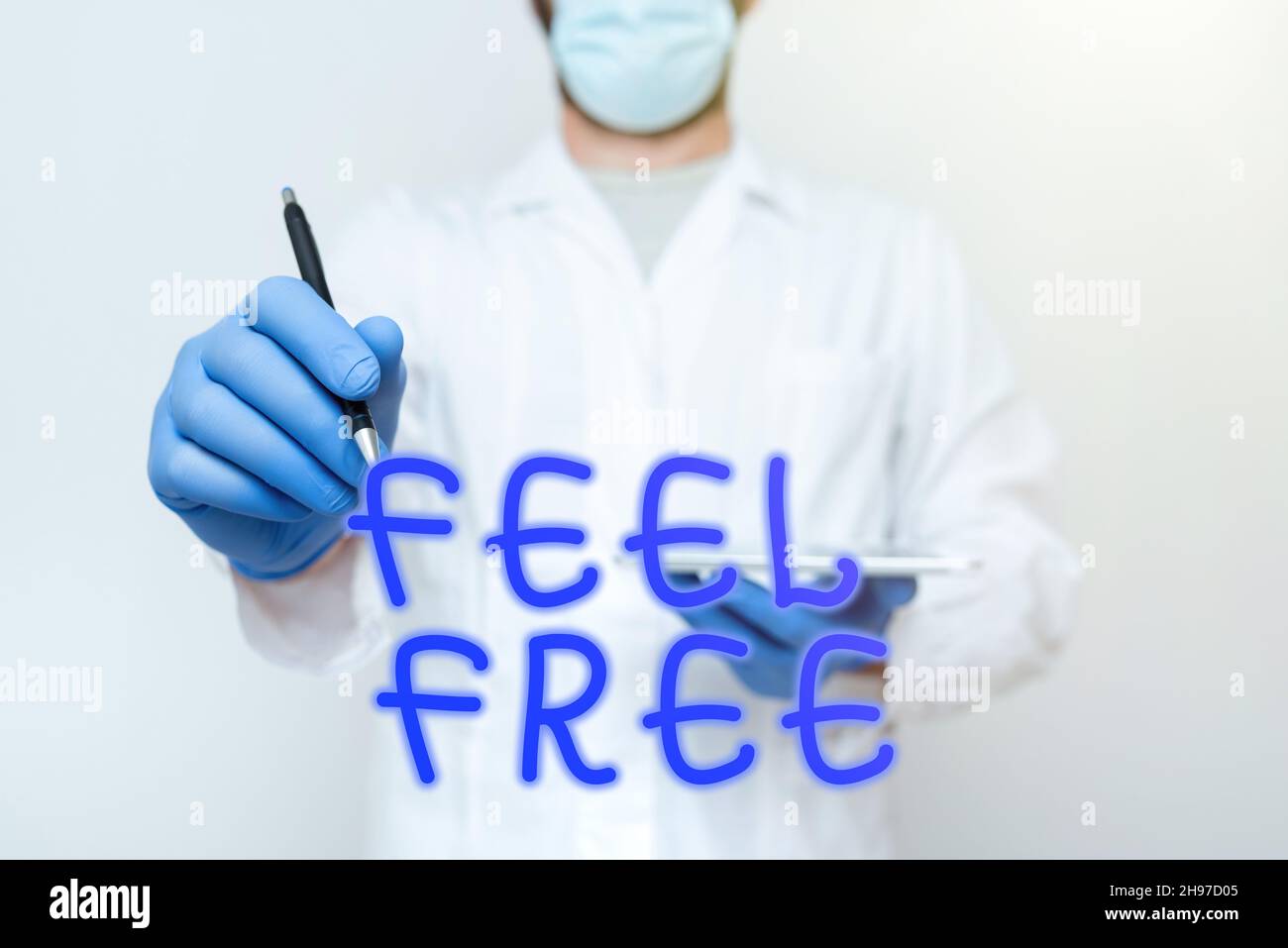 Text sign showing Feel Free. Concept meaning have no hesitation or ...