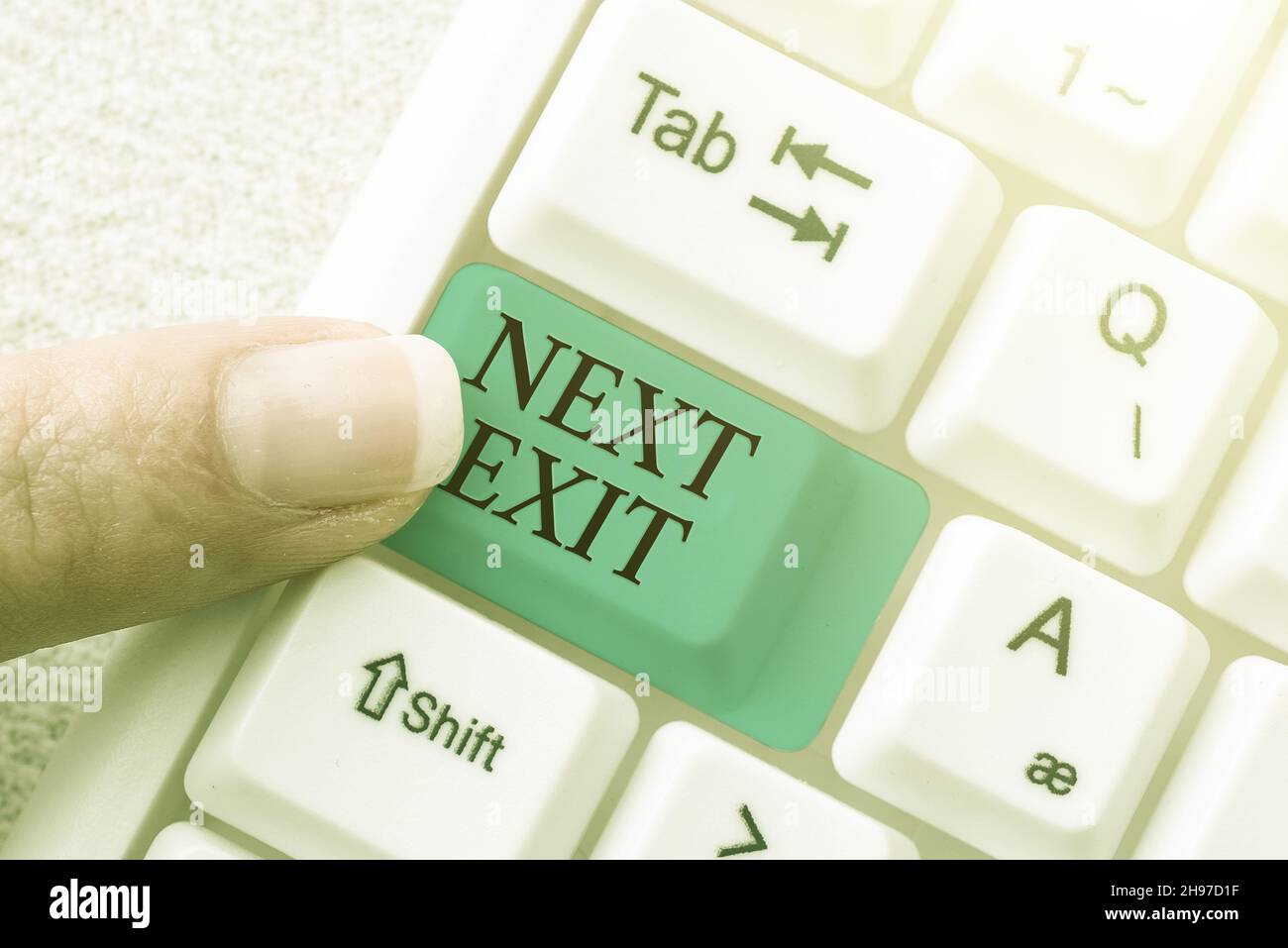 Sign displaying Next Exit. Business idea the following way out or act ...