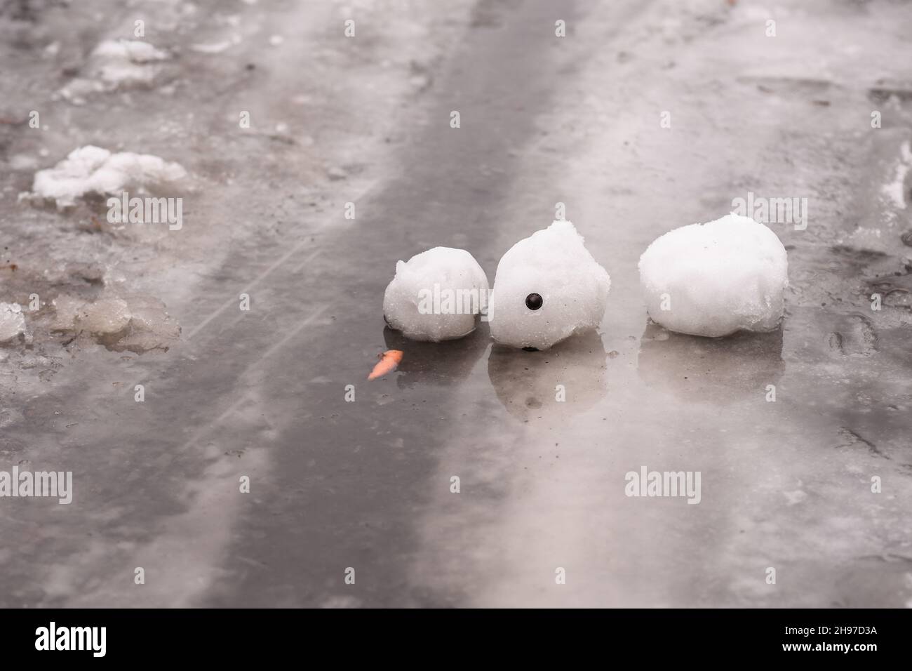 the concept of the end of winter and the beginning of spring Stock ...