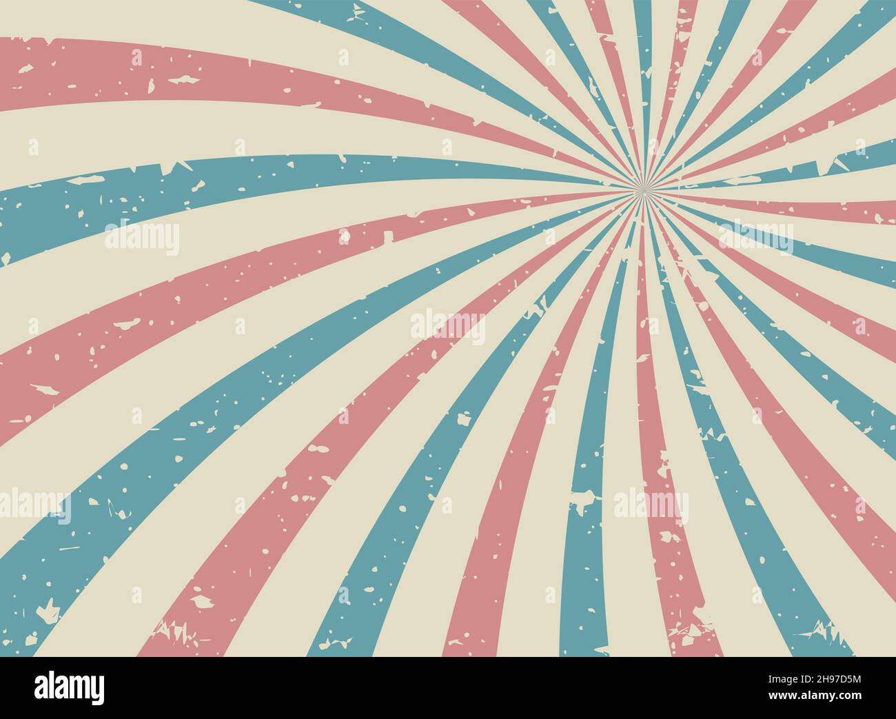 Sunlight retro faded grunge background. blue and red color burst ...