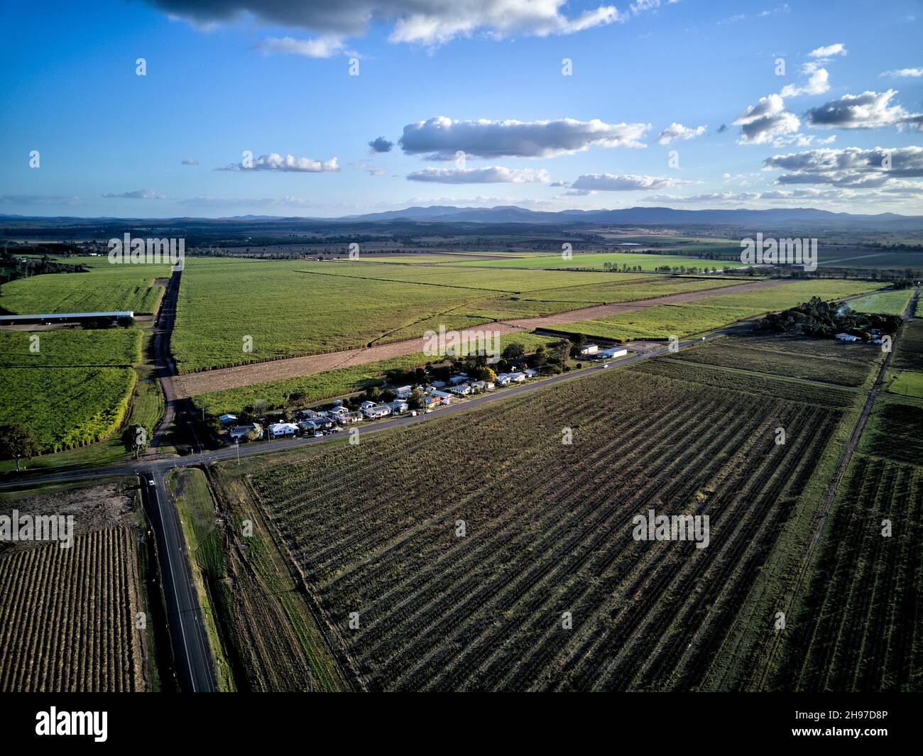 Aerial of Wallaville on Zillman Road Queensland Australia Stock Photo ...
