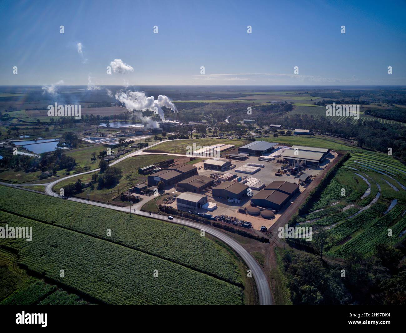 Aerial of Oreco Group agricultural and horticultural manufacturing ...