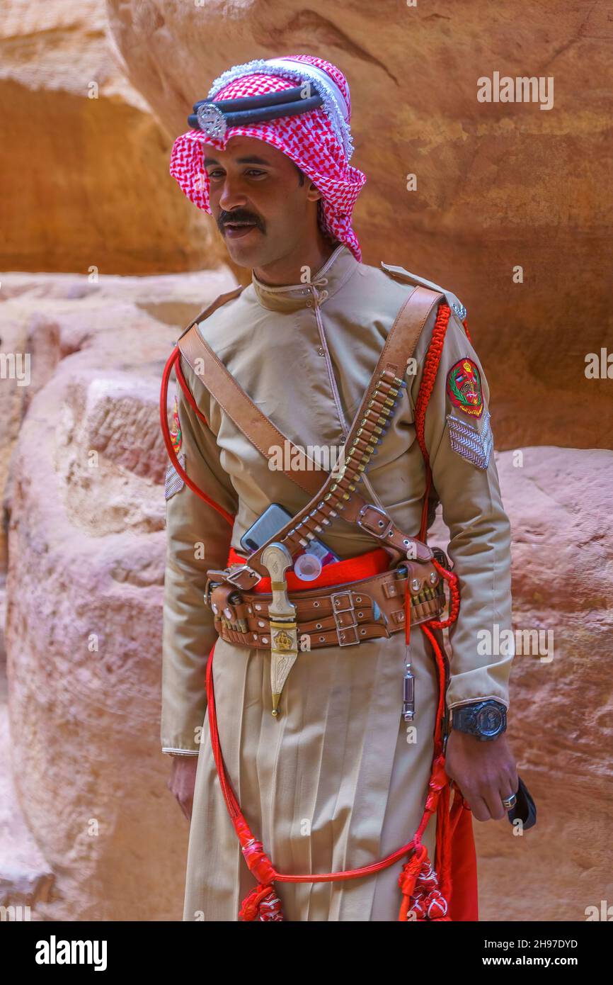 Petra, Jordan - October 23, 2021: Portrait of a local man in historic ...