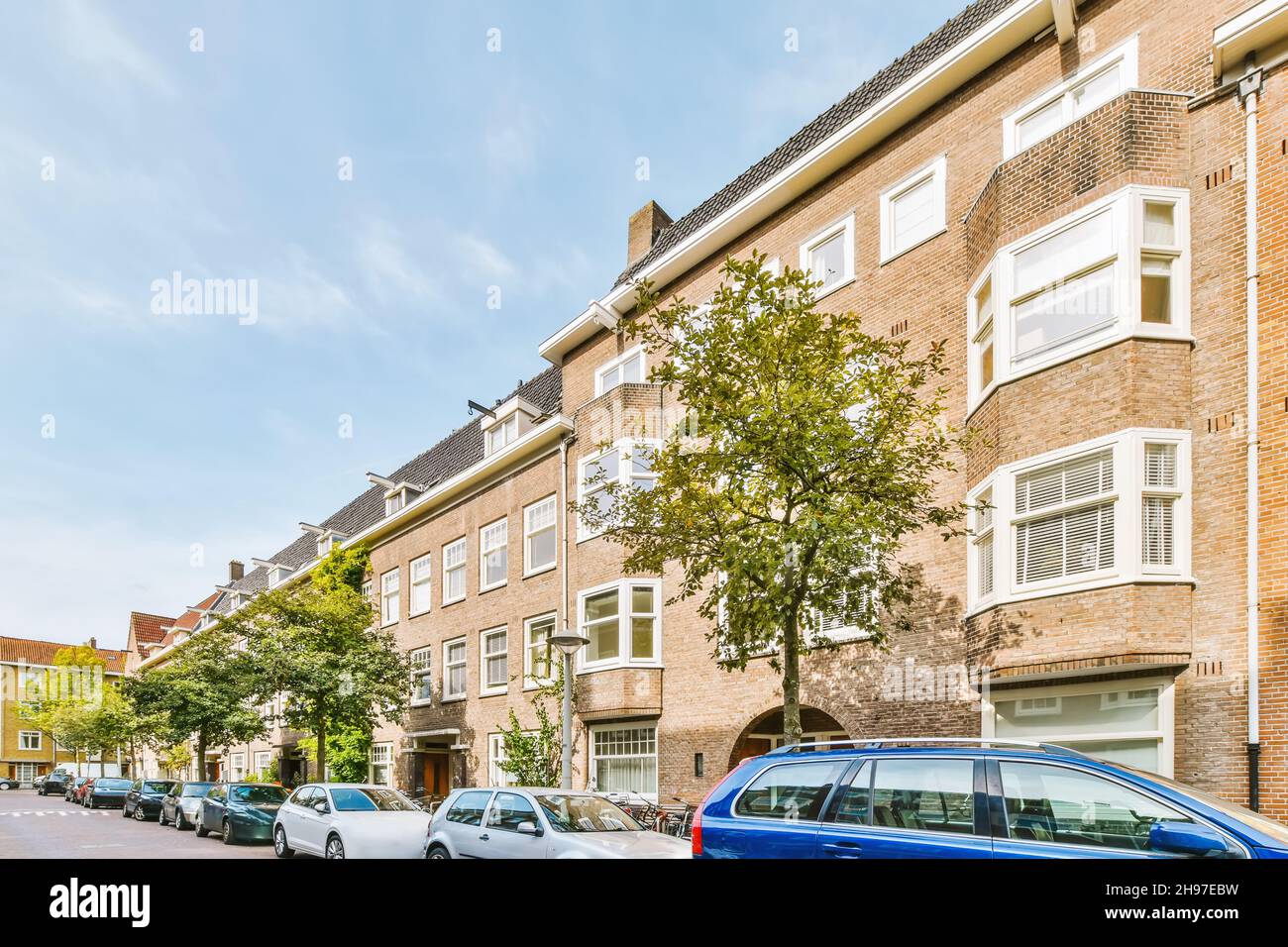 Residential area with buildings with beautiful facade Stock Photo - Alamy