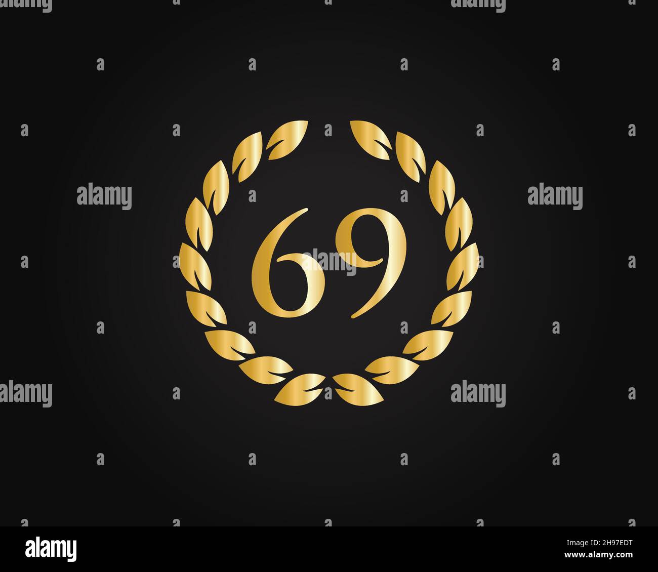 69th Years Anniversary Ring Logo Template. 69th Years Anniversary Logo ...