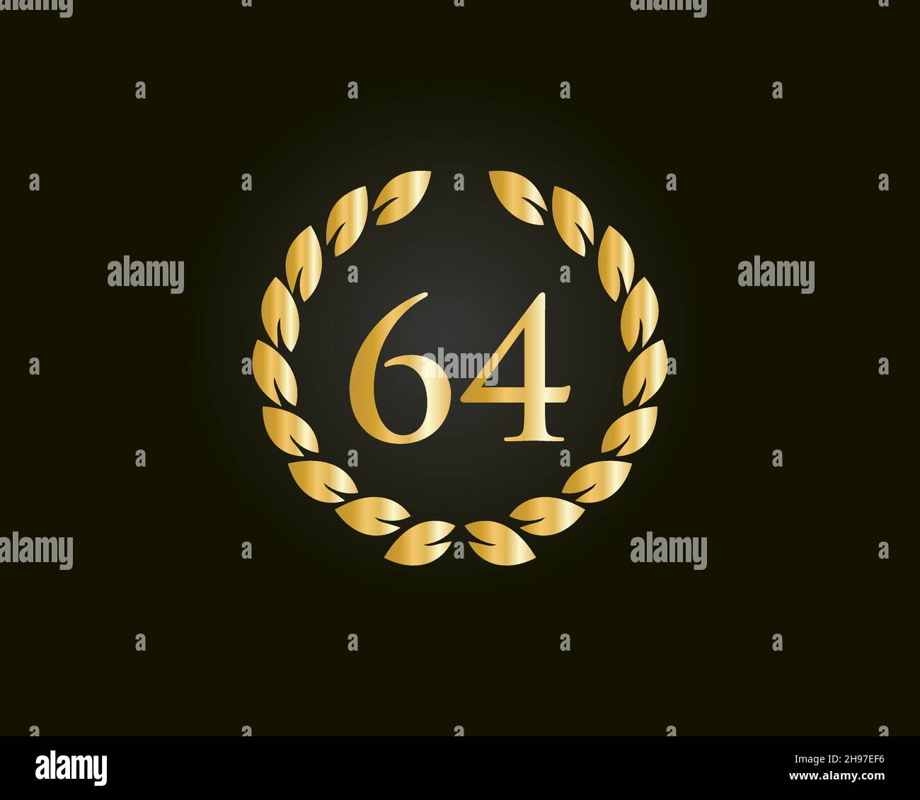 64 years birthday logo hi-res stock photography and images - Alamy