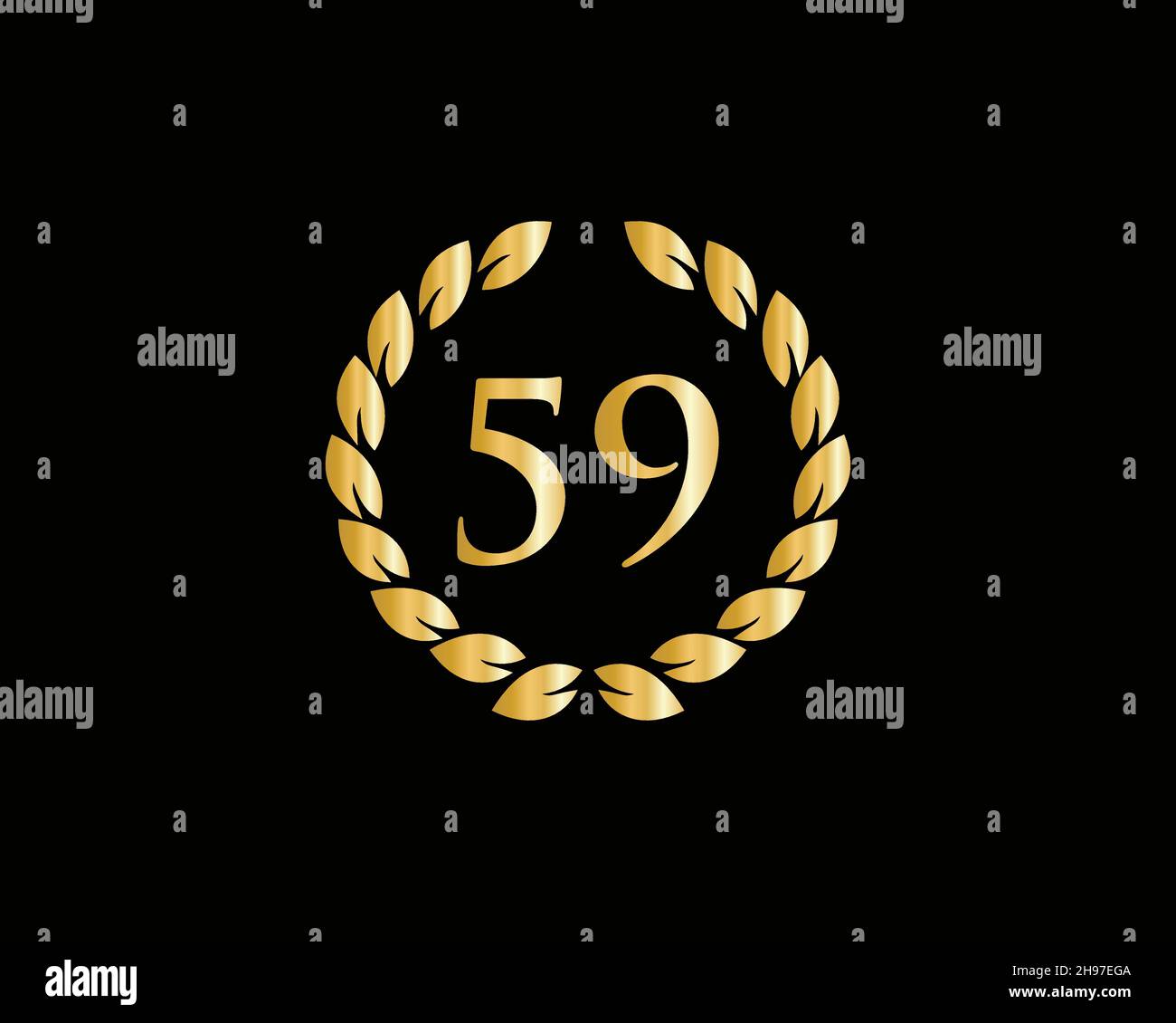59 years birthday logo hi-res stock photography and images - Alamy
