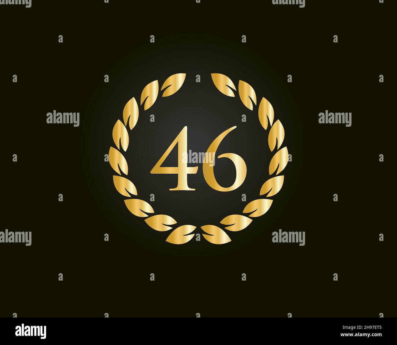 46 years birthday logo hi-res stock photography and images - Alamy