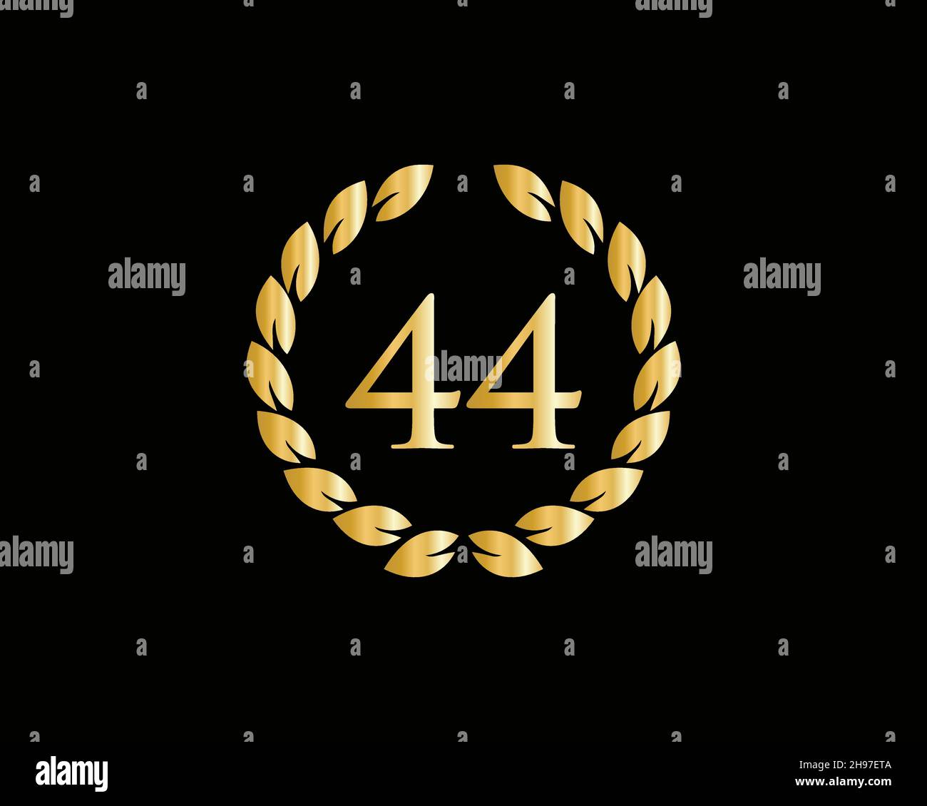 44 years birthday logo Stock Vector Images - Alamy