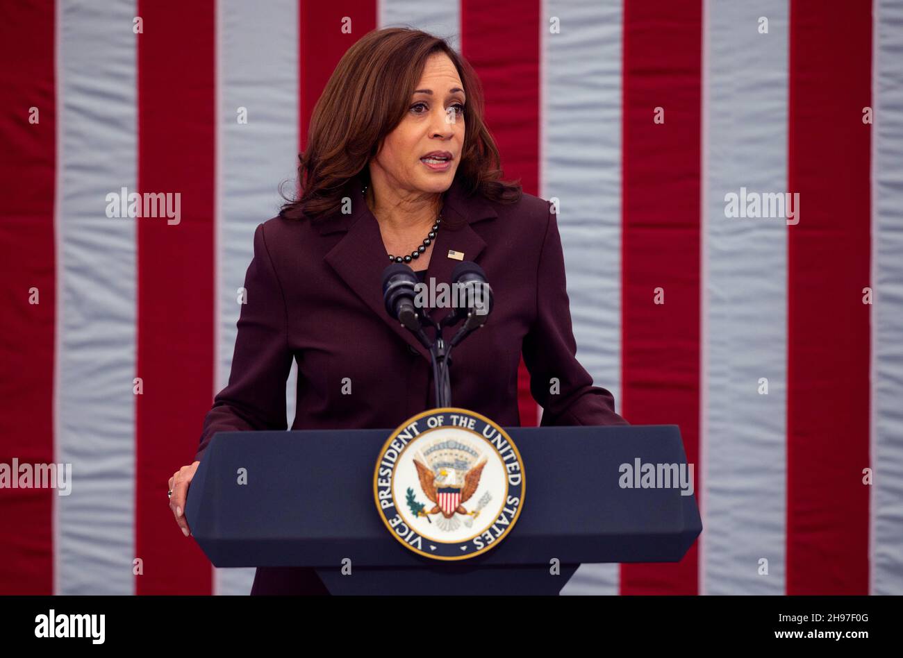 WASHINGTON DC, USA - 01 December 2021 - US Vice President Kamala Harris ...