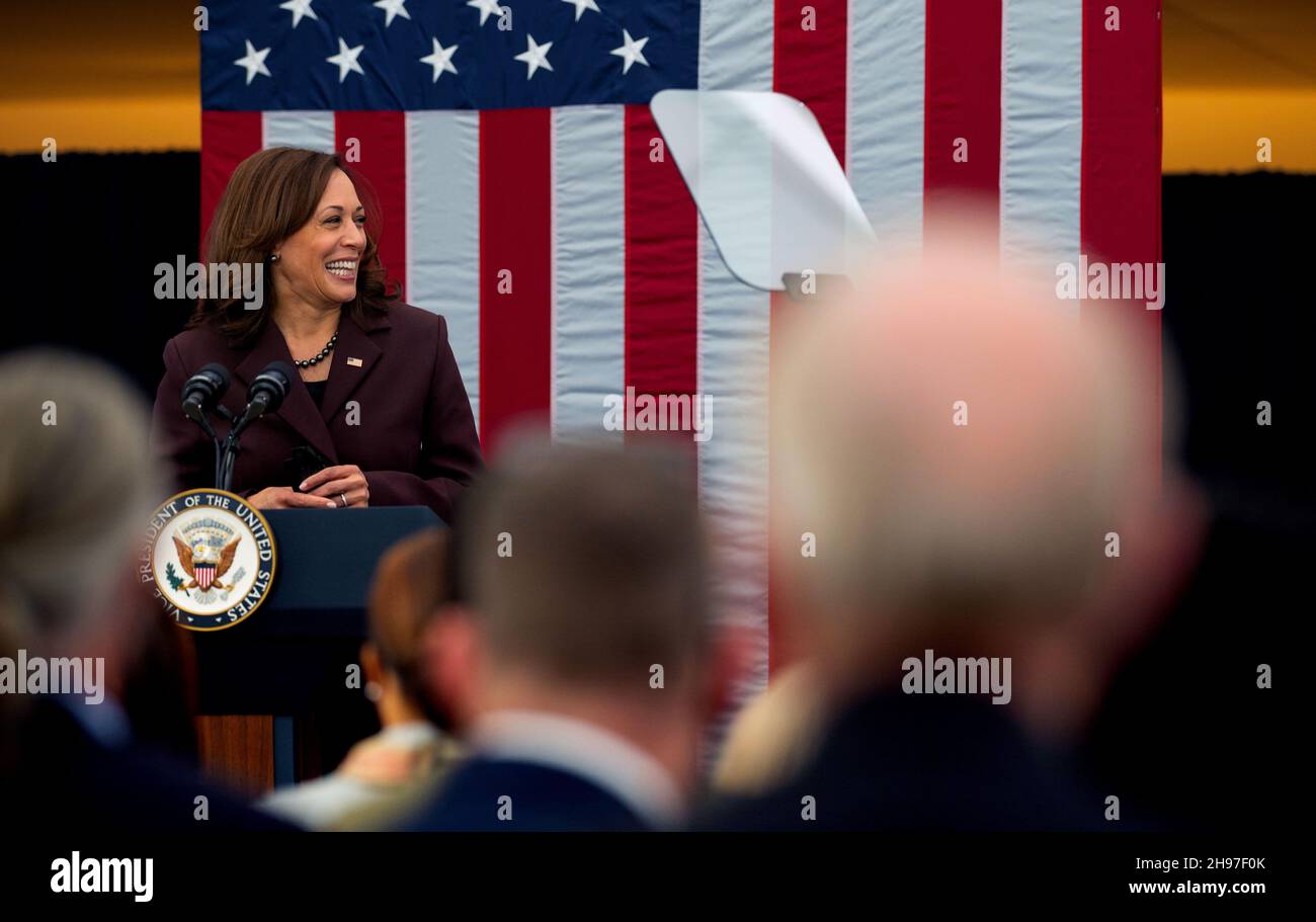 WASHINGTON DC, USA - 01 December 2021 - US Vice President Kamala Harris ...