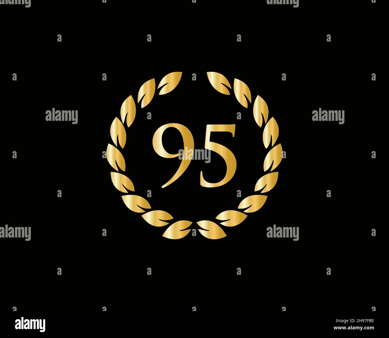 95th Anniversary Ring Logo Template. 95th Years Anniversary Logo With ...