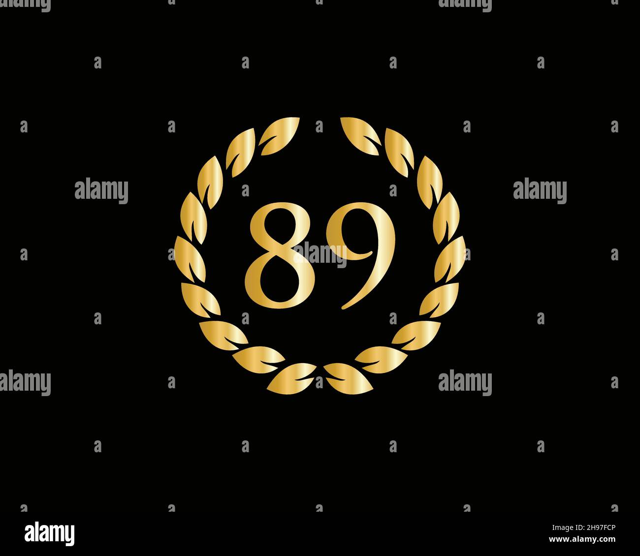 89th years anniversary logo hi-res stock photography and images - Alamy