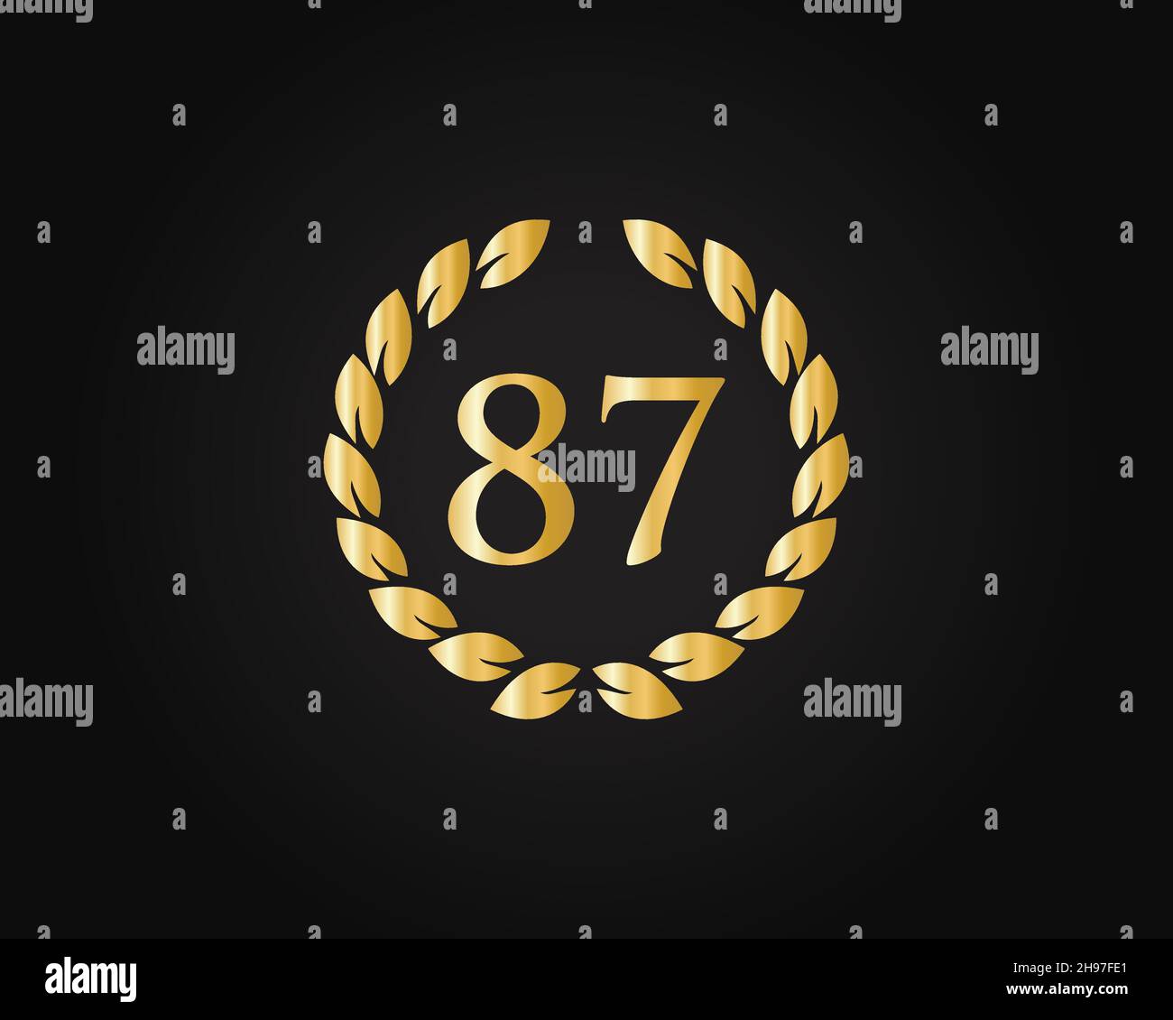 87th Anniversary Ring Logo Template. 87th Years Anniversary Logo With ...