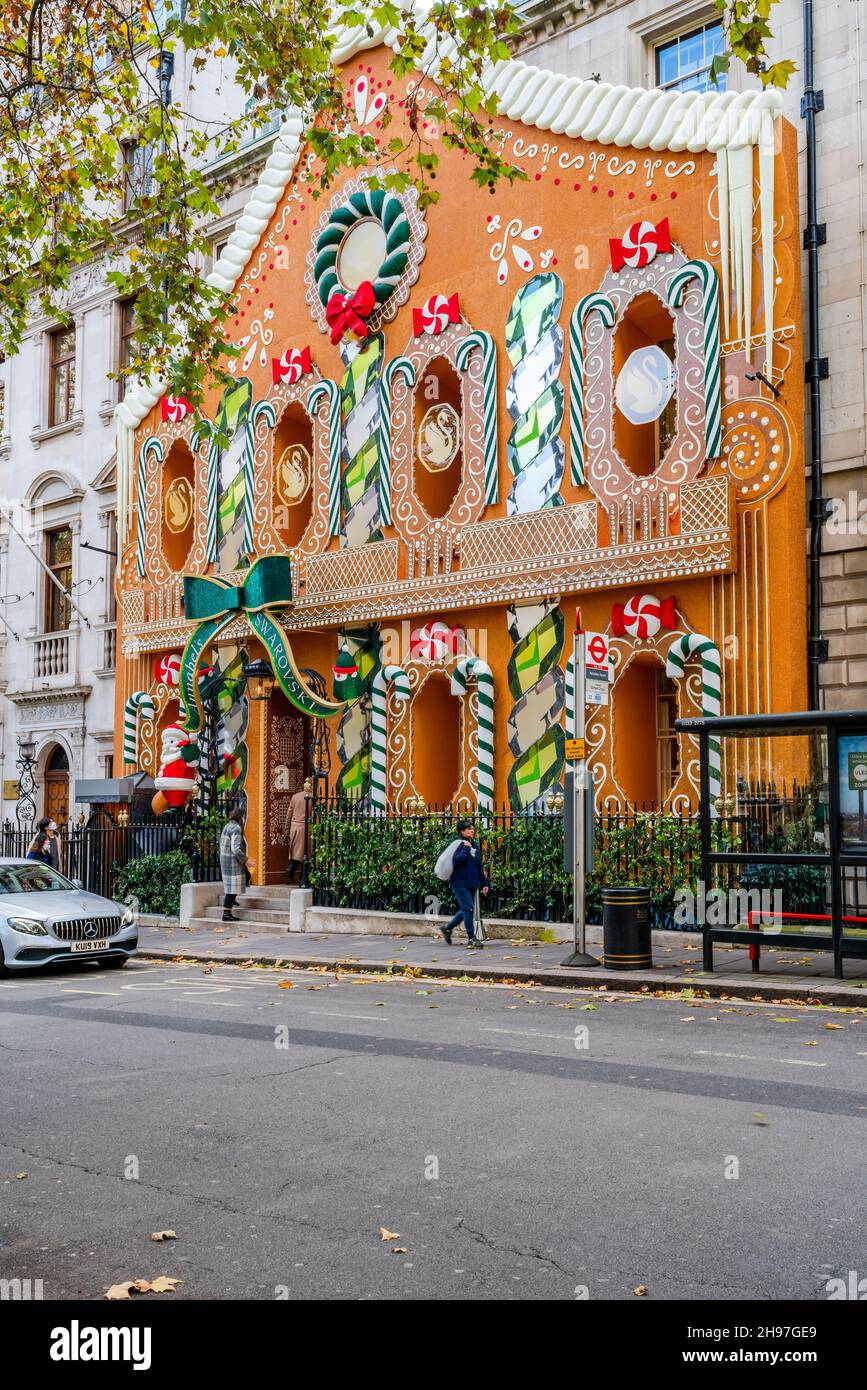 LONDON, UK - DECEMBER 04, 2021: Famous private club Annabel’s in London ...
