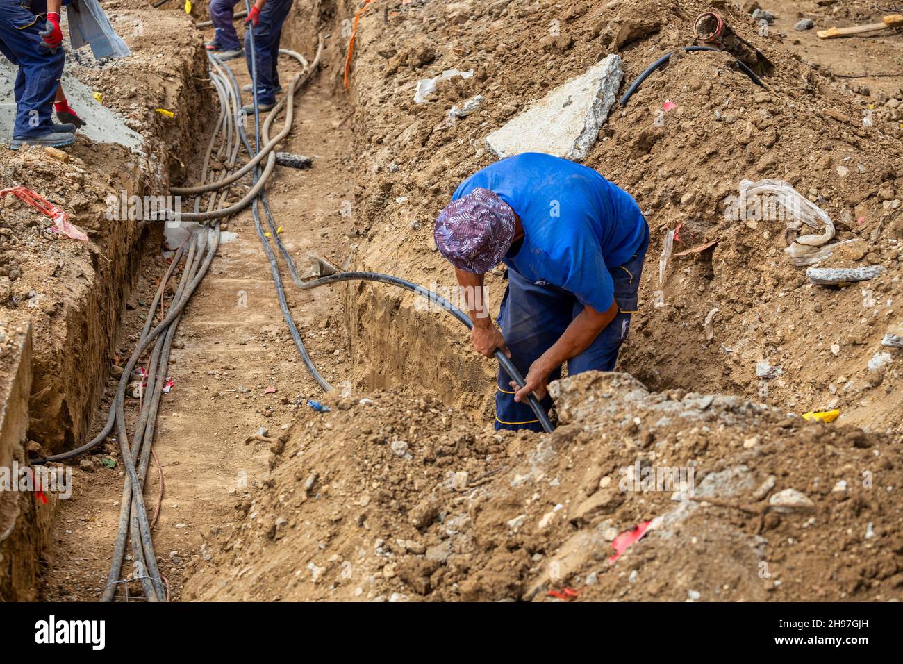 Cable trench hi-res stock photography and images - Alamy