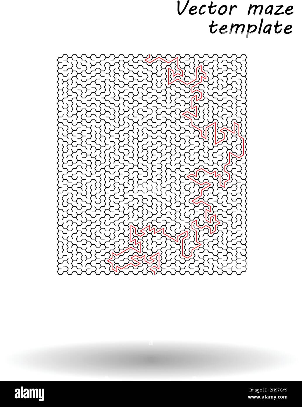 Maze vector illustration isolated over white background, conceptual ...