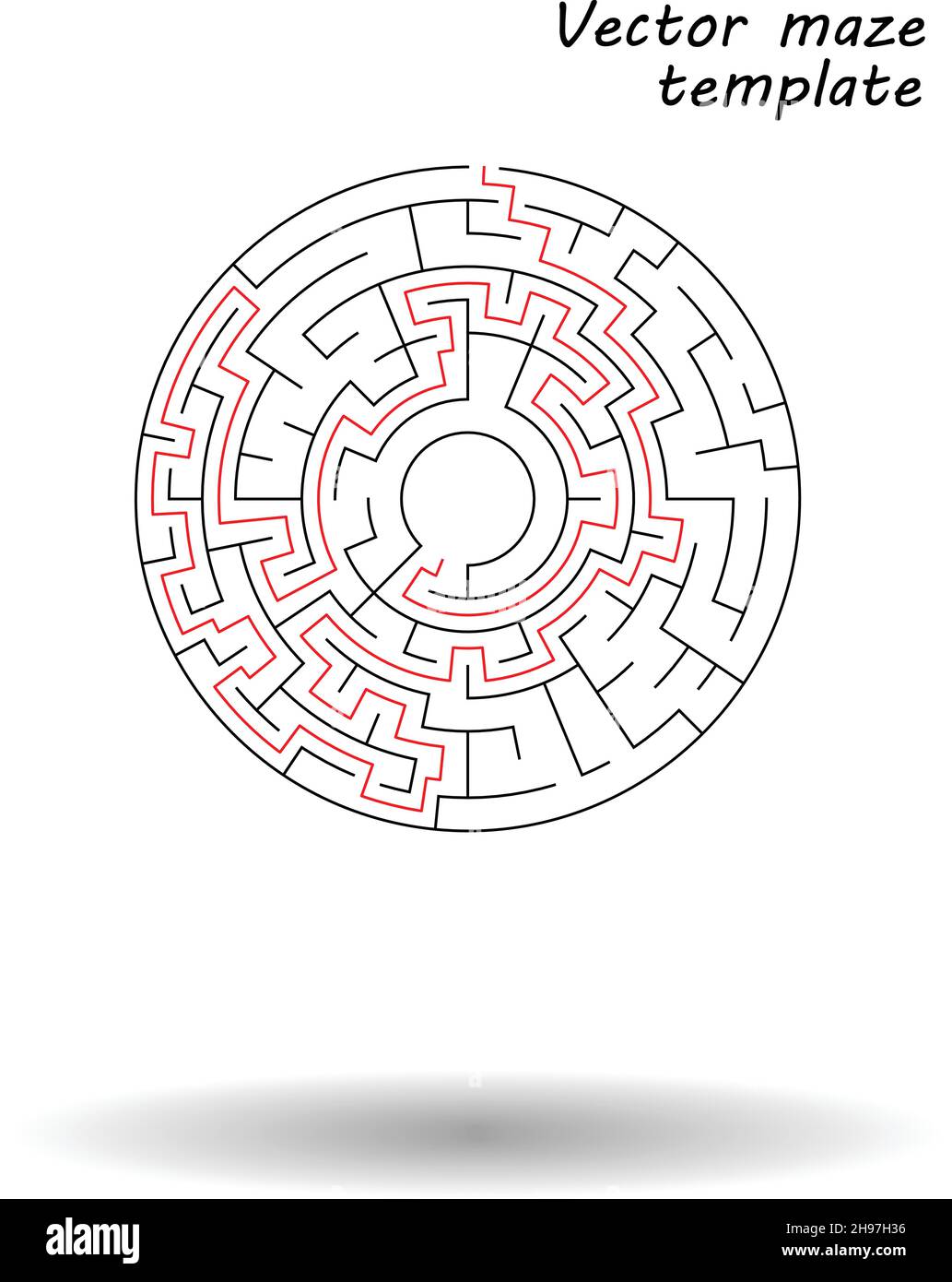 Maze vector illustration isolated over white background, conceptual ...
