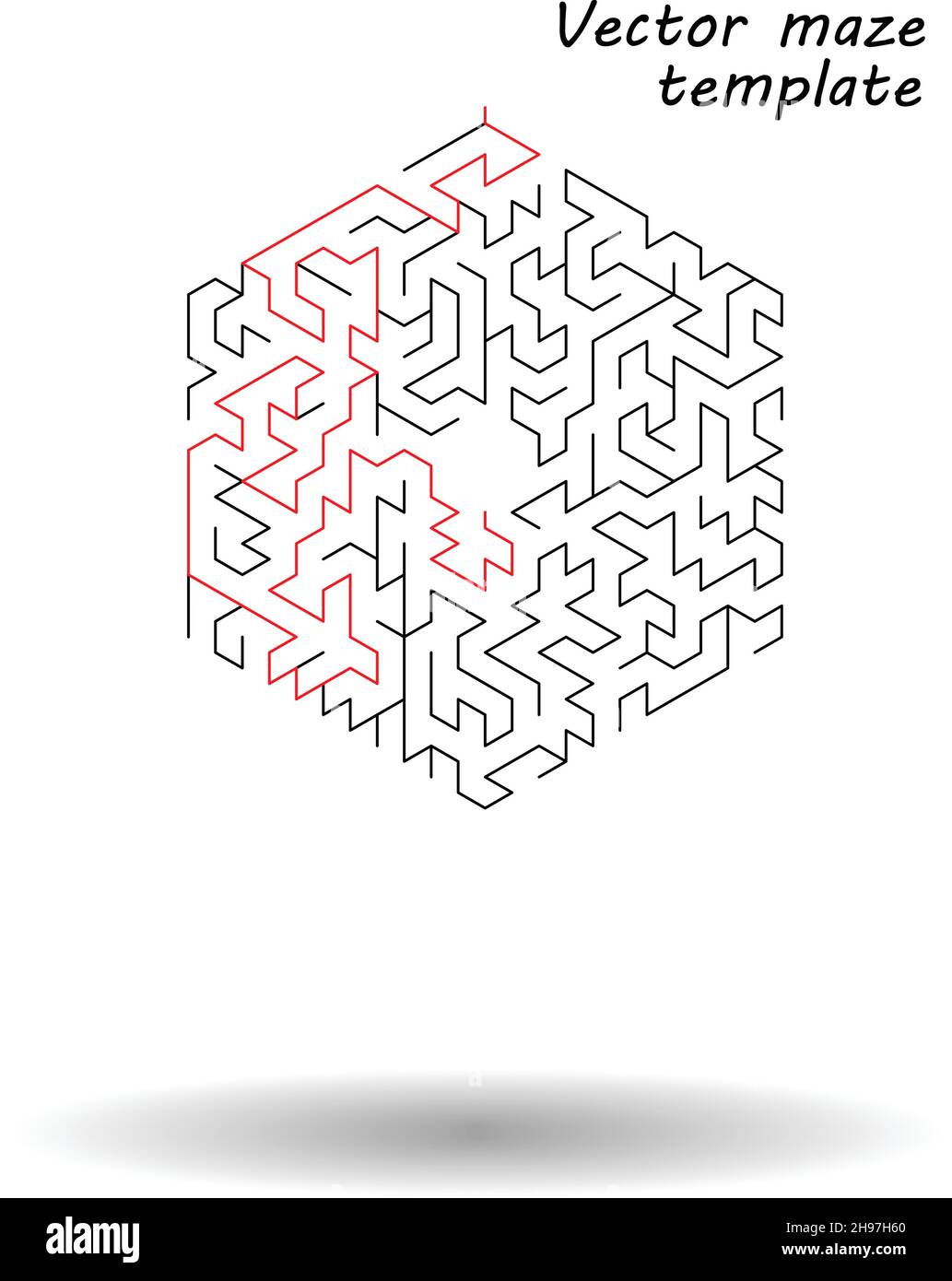 Maze vector illustration isolated over white background, conceptual ...