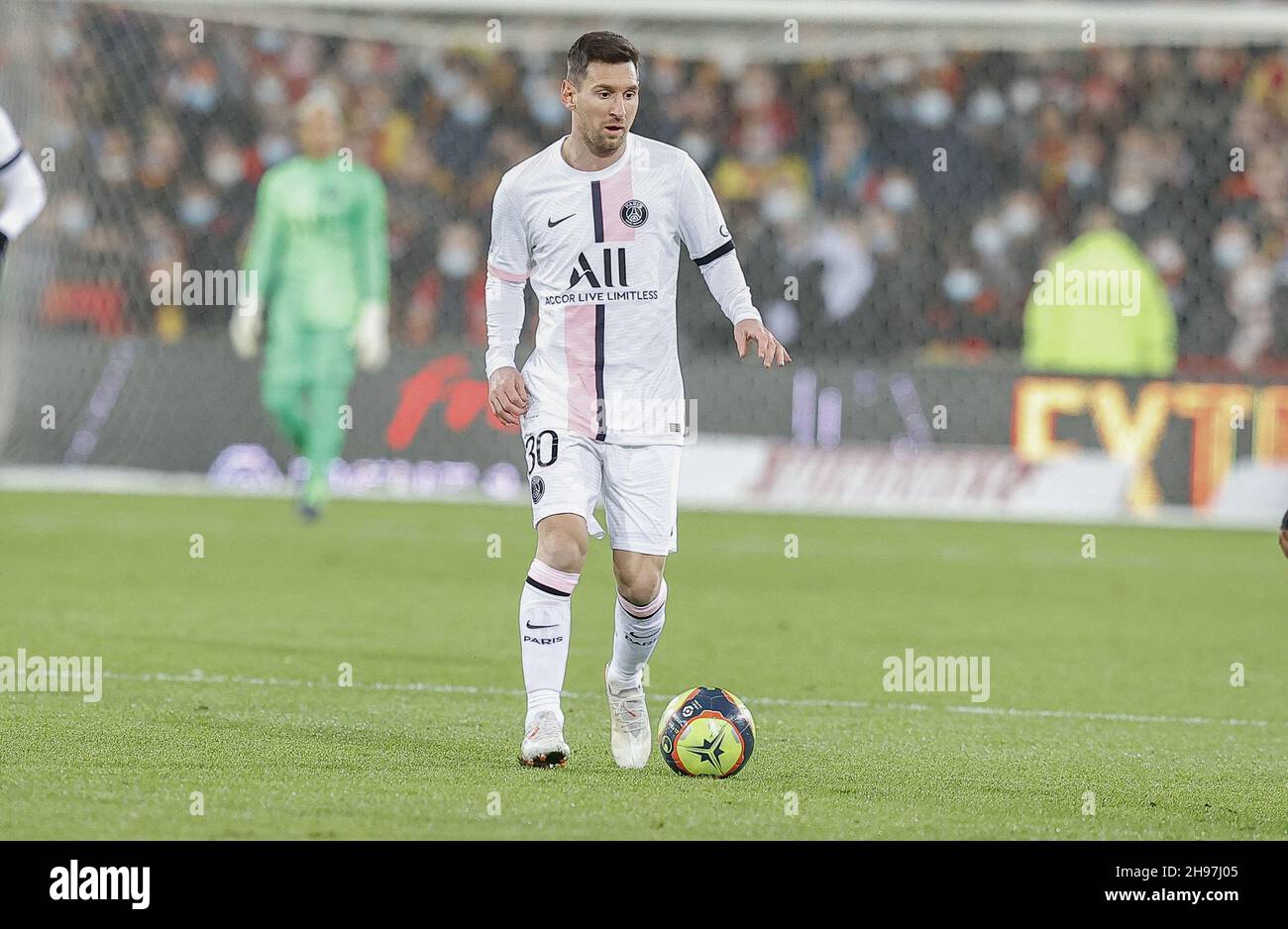 Lionel MESSI of PSG in action during the French championship soccer ...