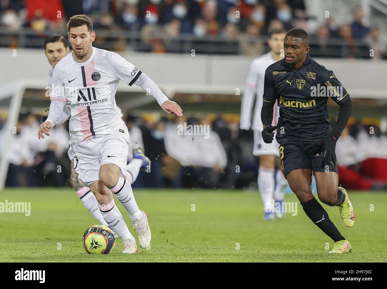Lionel MESSI of PSG in action during the French championship soccer ...