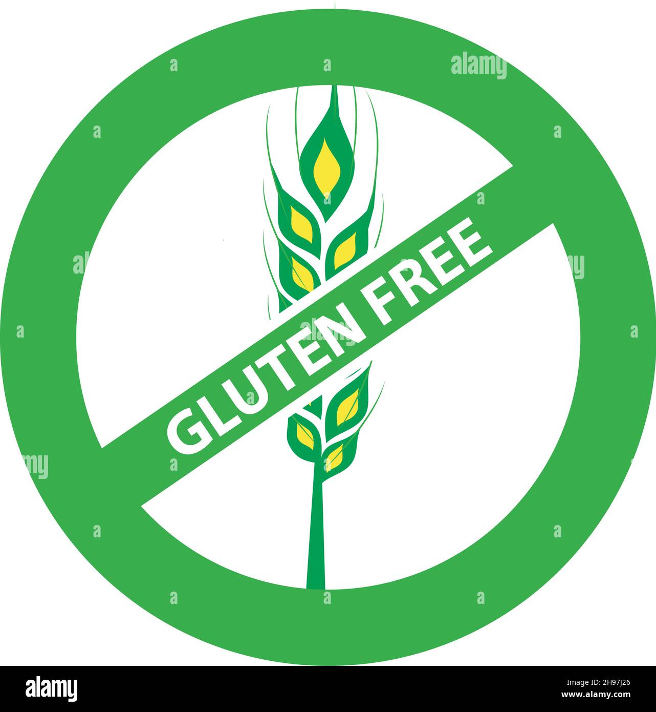 Gluten free icon, vector gluten free sign isolated over white ...